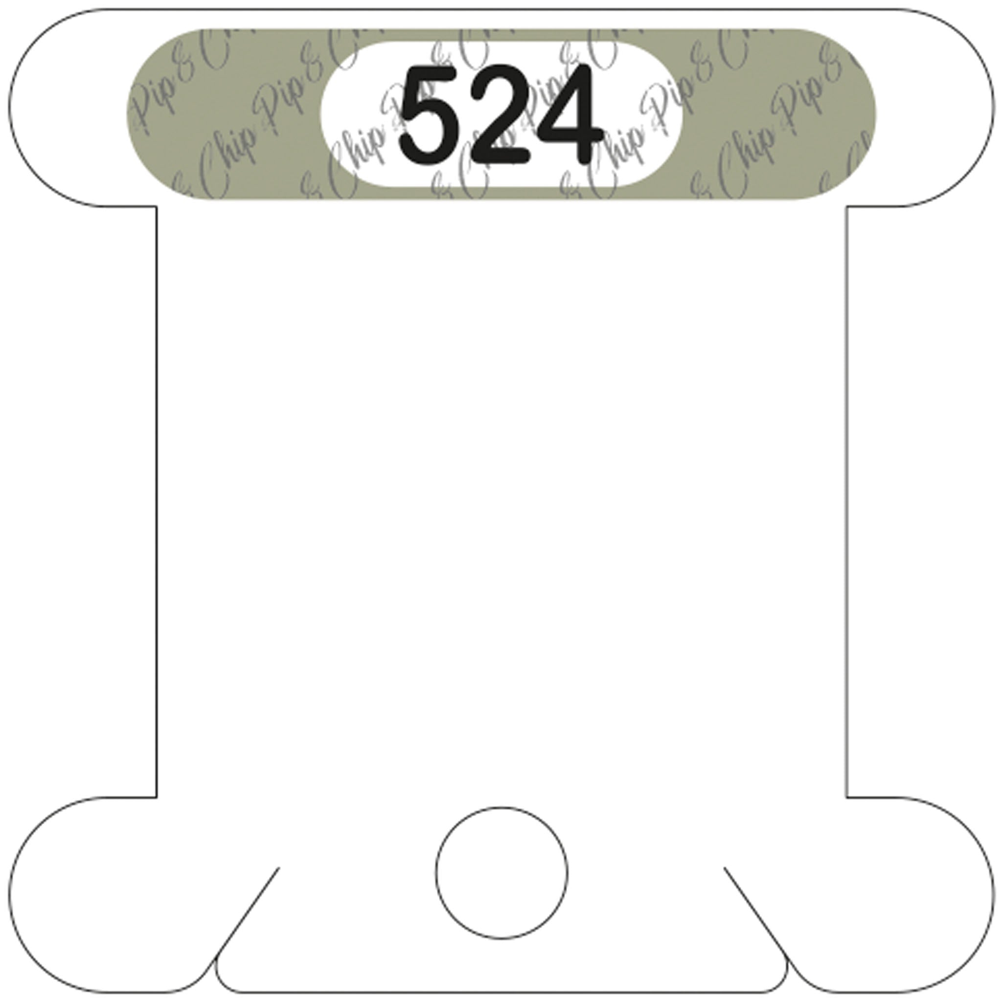 DMC 524 acrylic bobbin – Pip and Chip