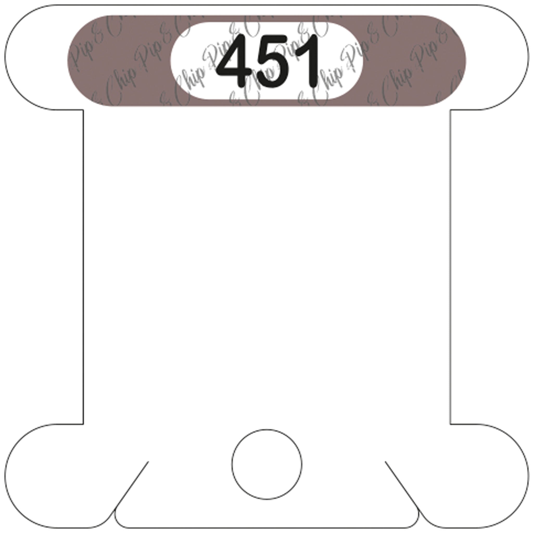 DMC 451 acrylic bobbin – Pip and Chip