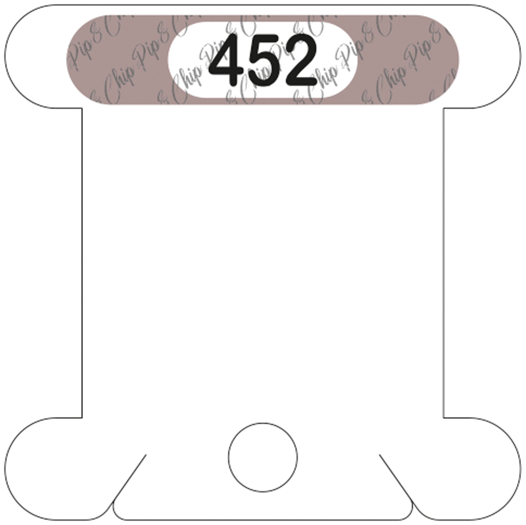 DMC 452 acrylic bobbin – Pip and Chip