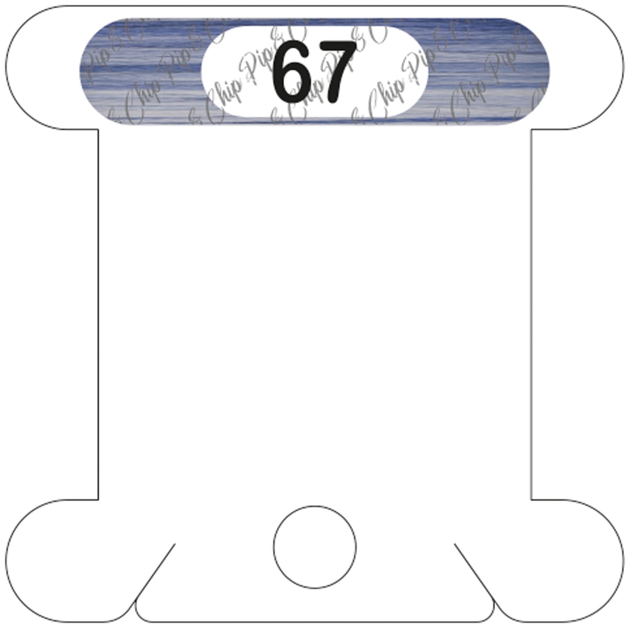 DMC 67 acrylic bobbin – Pip and Chip