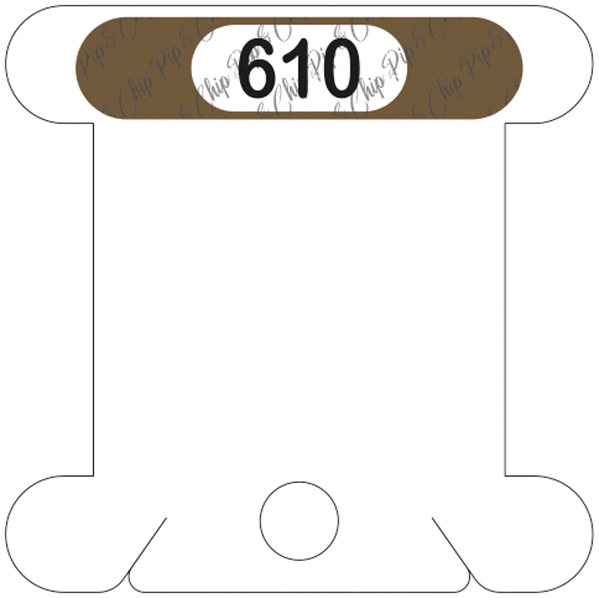 DMC 610 acrylic bobbin – Pip and Chip