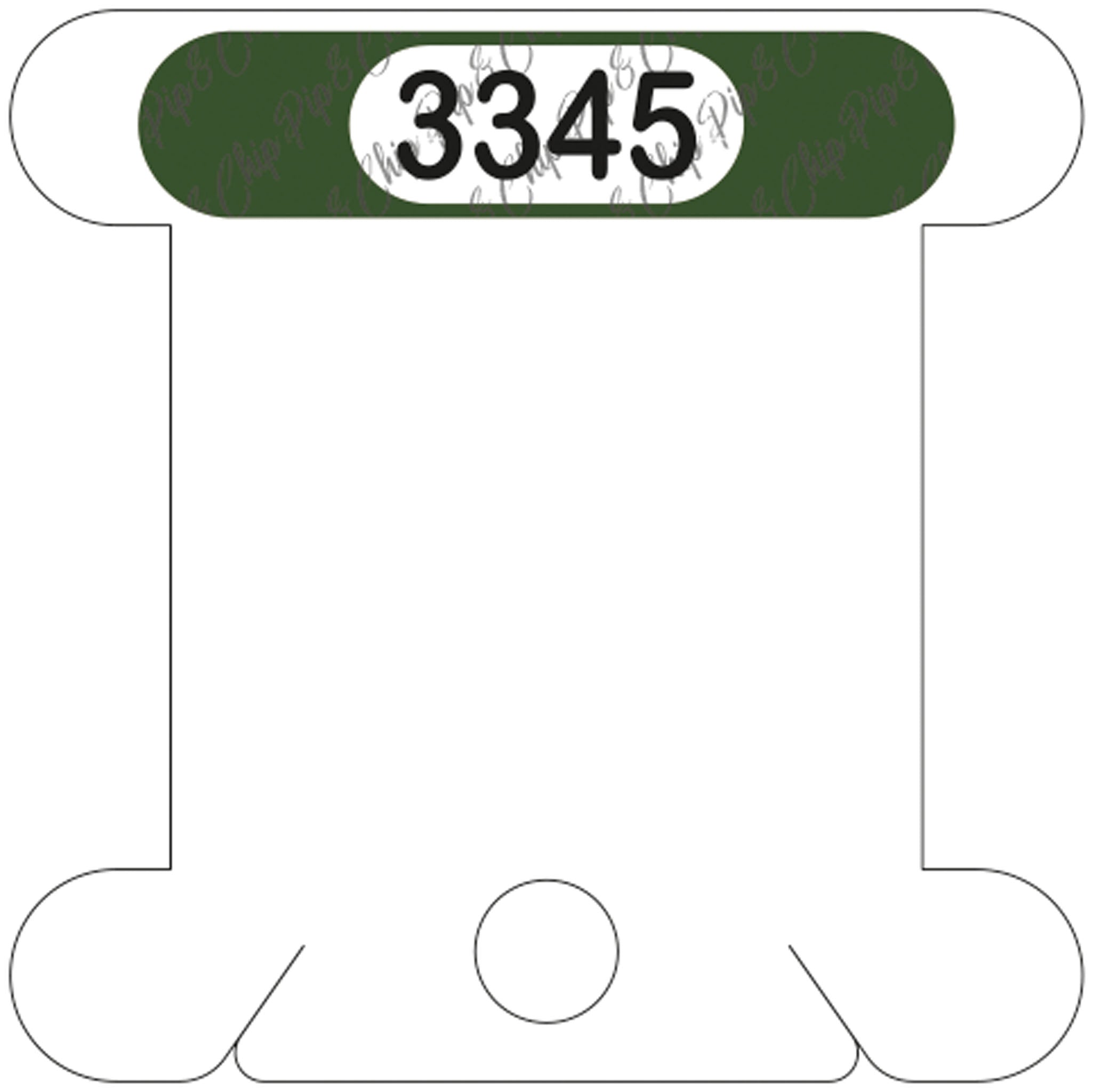 DMC 3345 acrylic bobbin – Pip and Chip