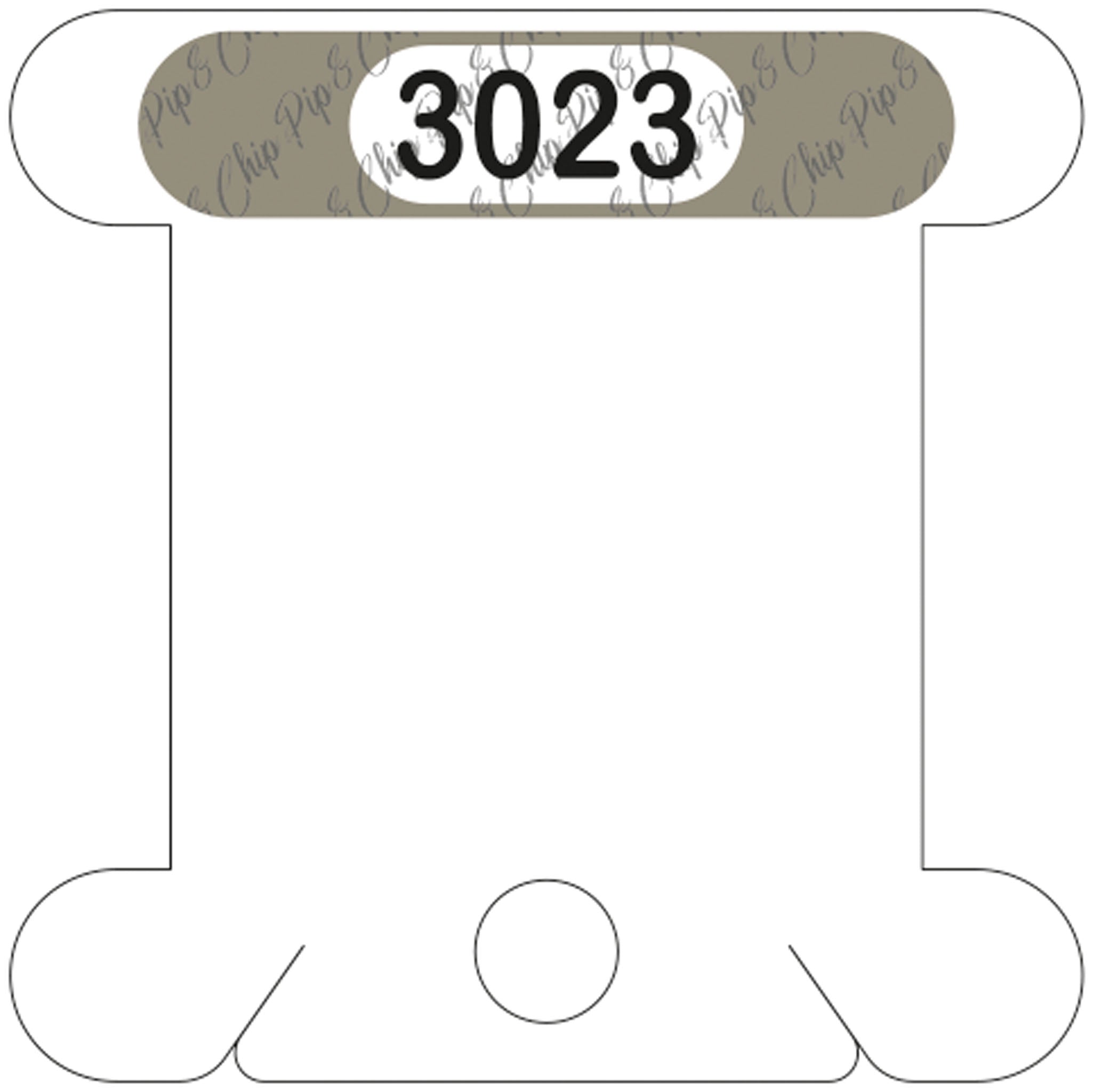 DMC 3023 acrylic bobbin – Pip and Chip