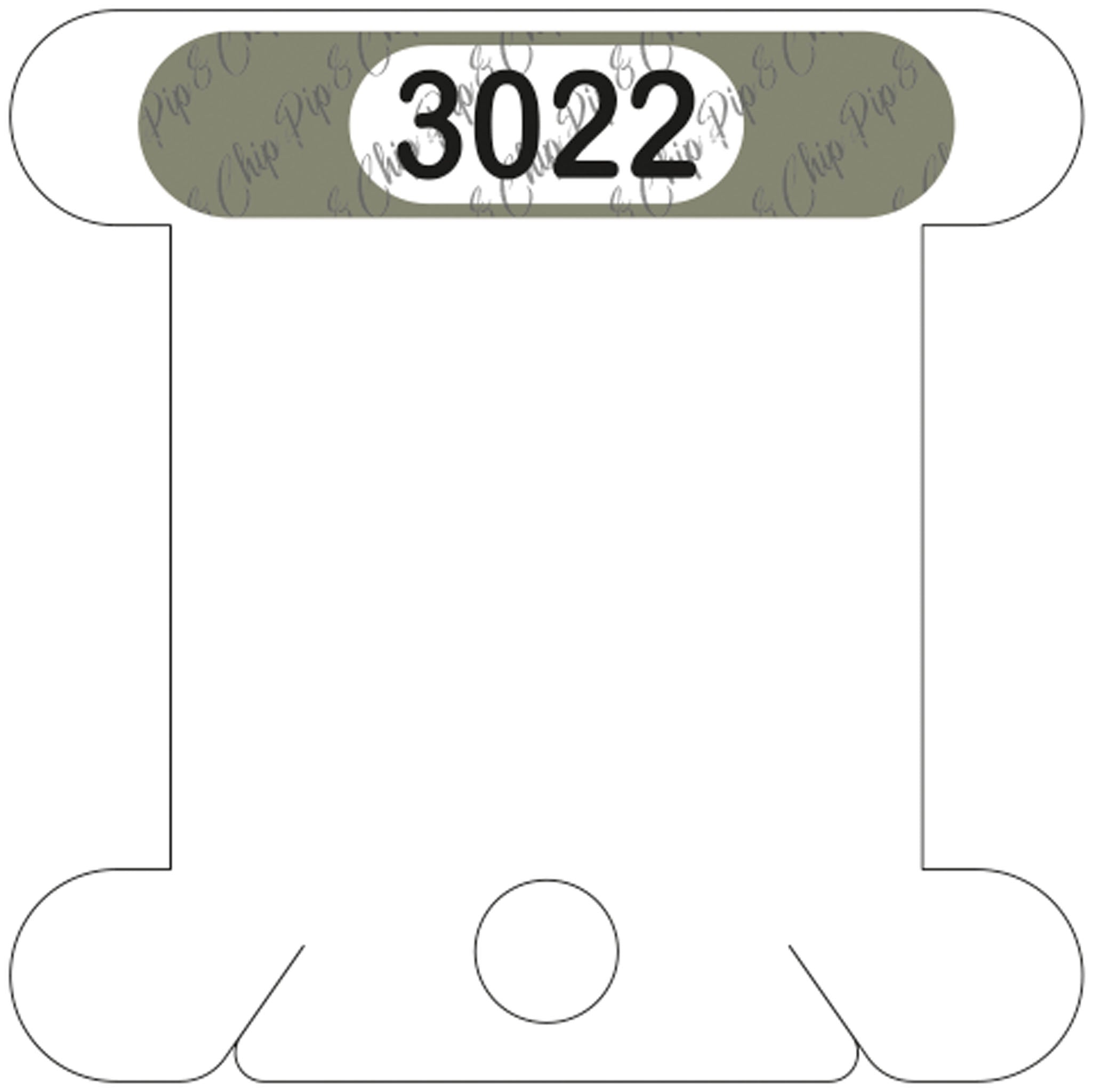 DMC 3022 acrylic bobbin – Pip and Chip