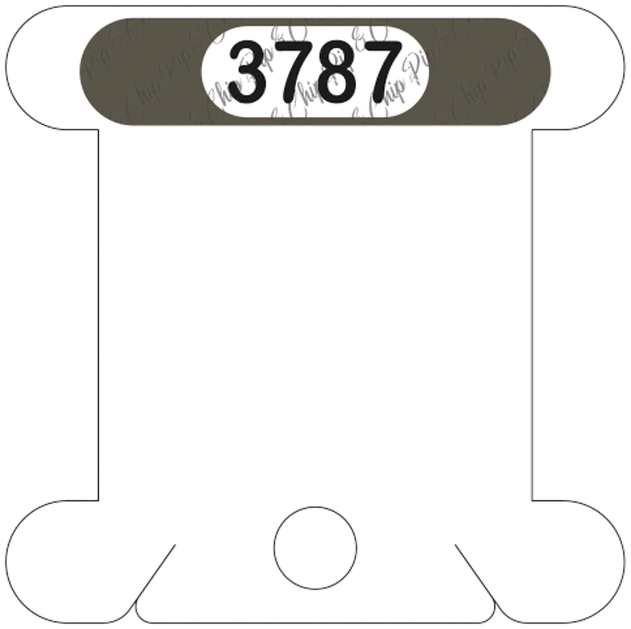 DMC 3787 acrylic bobbin – Pip and Chip