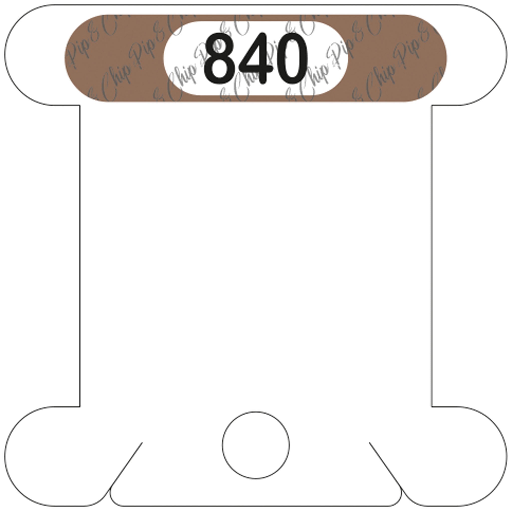 DMC 840 acrylic bobbin – Pip and Chip