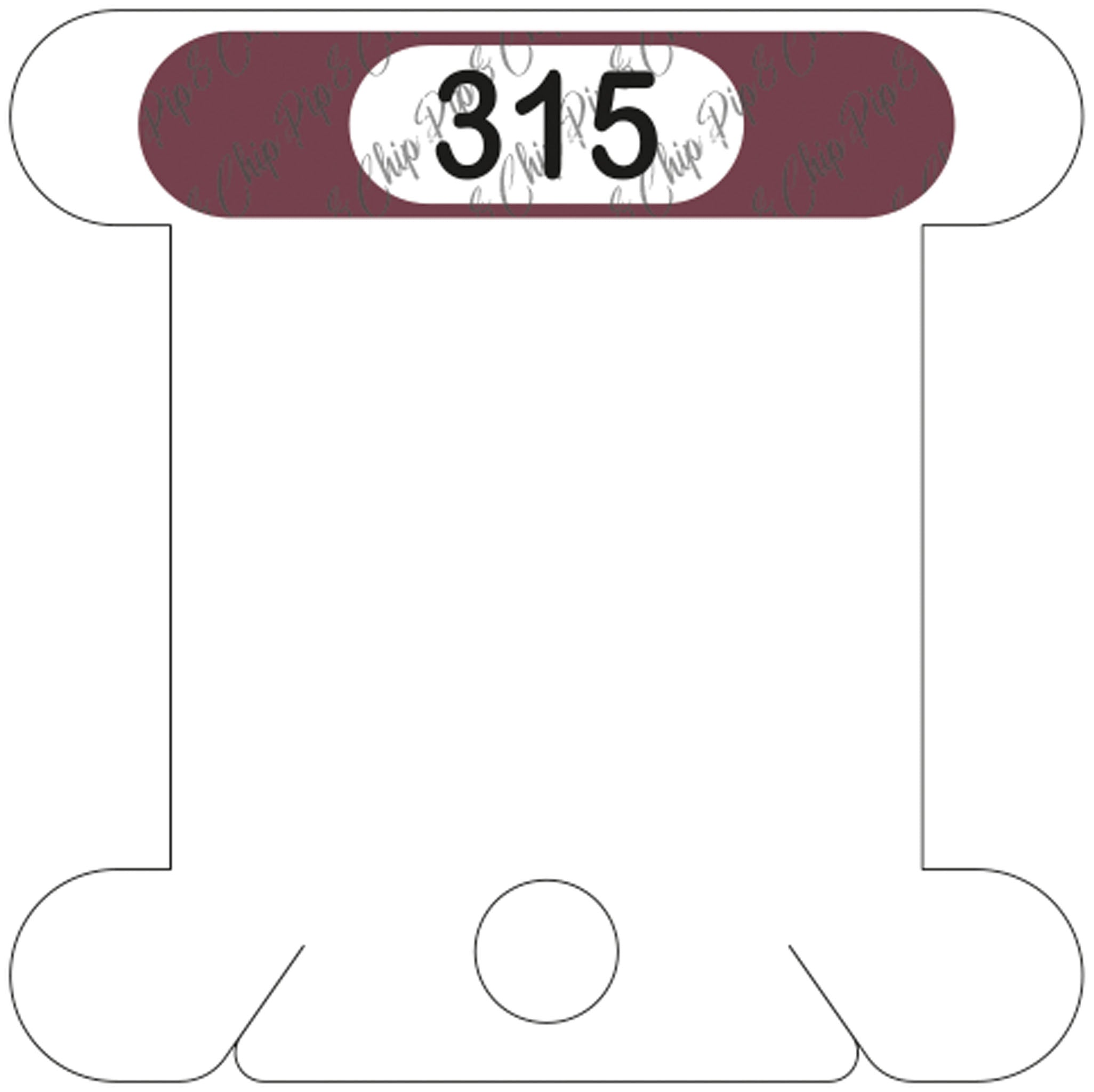 DMC 315 acrylic bobbin – Pip and Chip