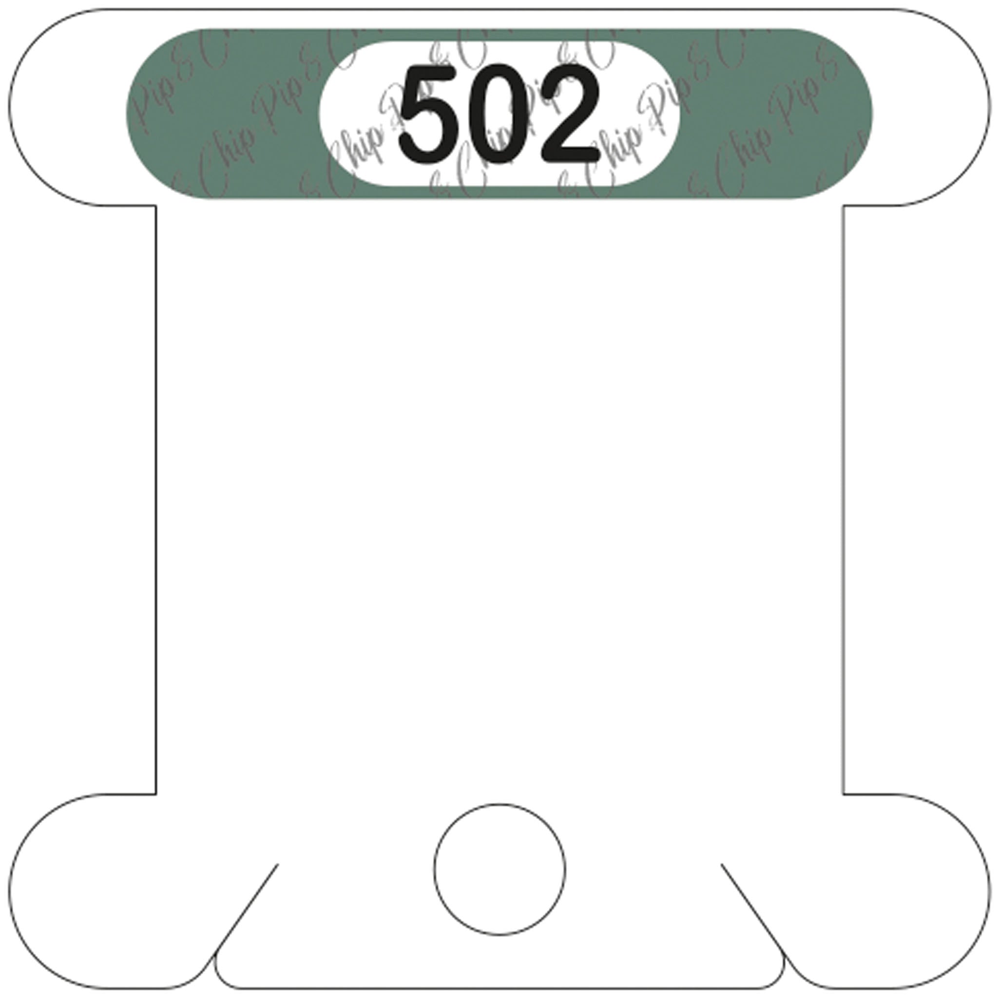 DMC 502 acrylic bobbin – Pip and Chip