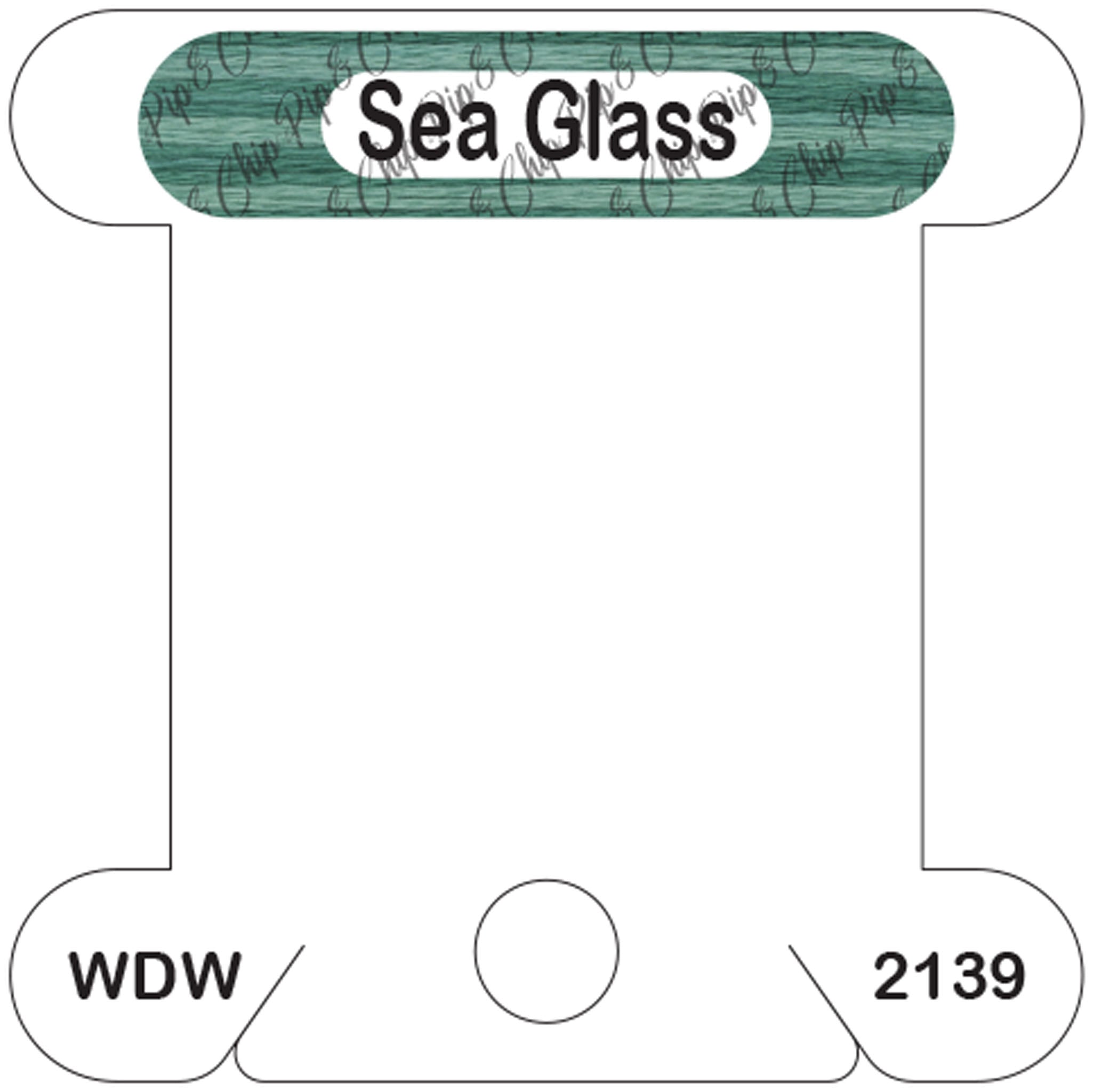 WDW Sea Glass acrylic bobbin – Pip and Chip