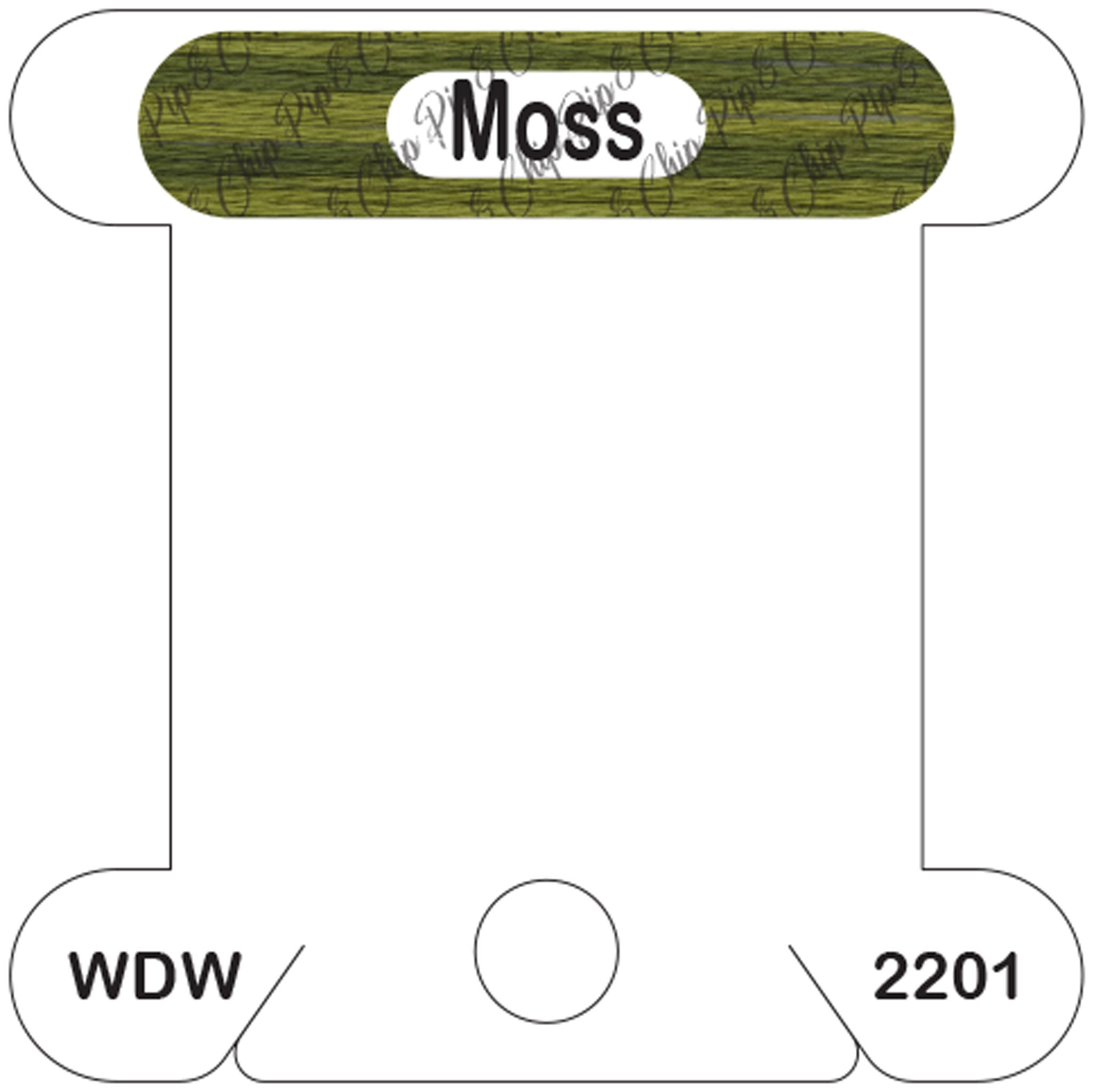 WDW Moss acrylic bobbin – Pip and Chip