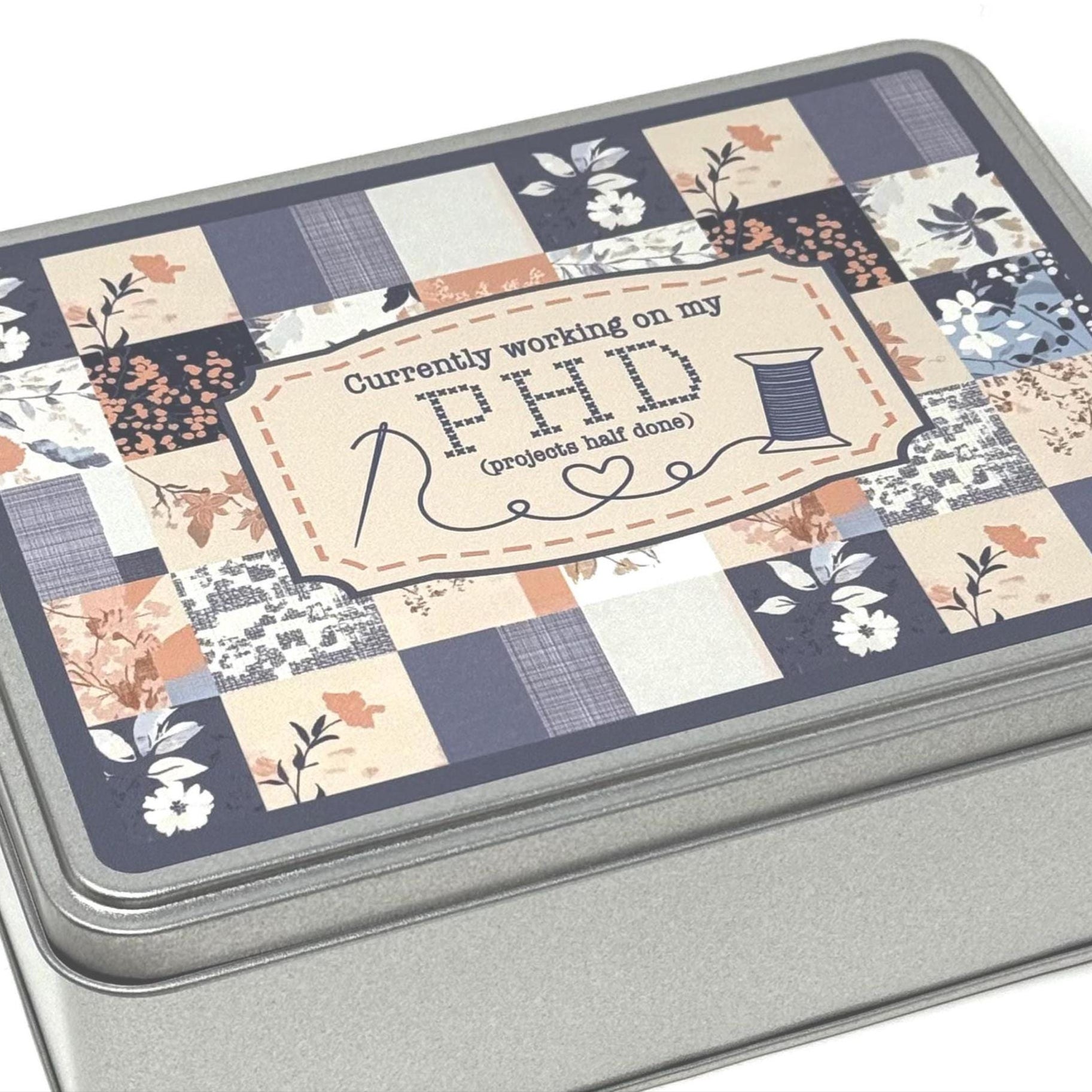 PHD Bobbin storage tin with foam insert to hold 30 bobbins for cross s ...