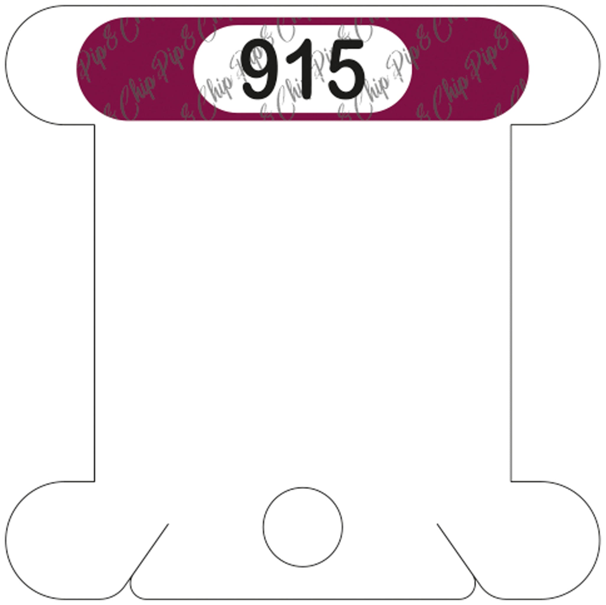 DMC 915 acrylic bobbin – Pip and Chip