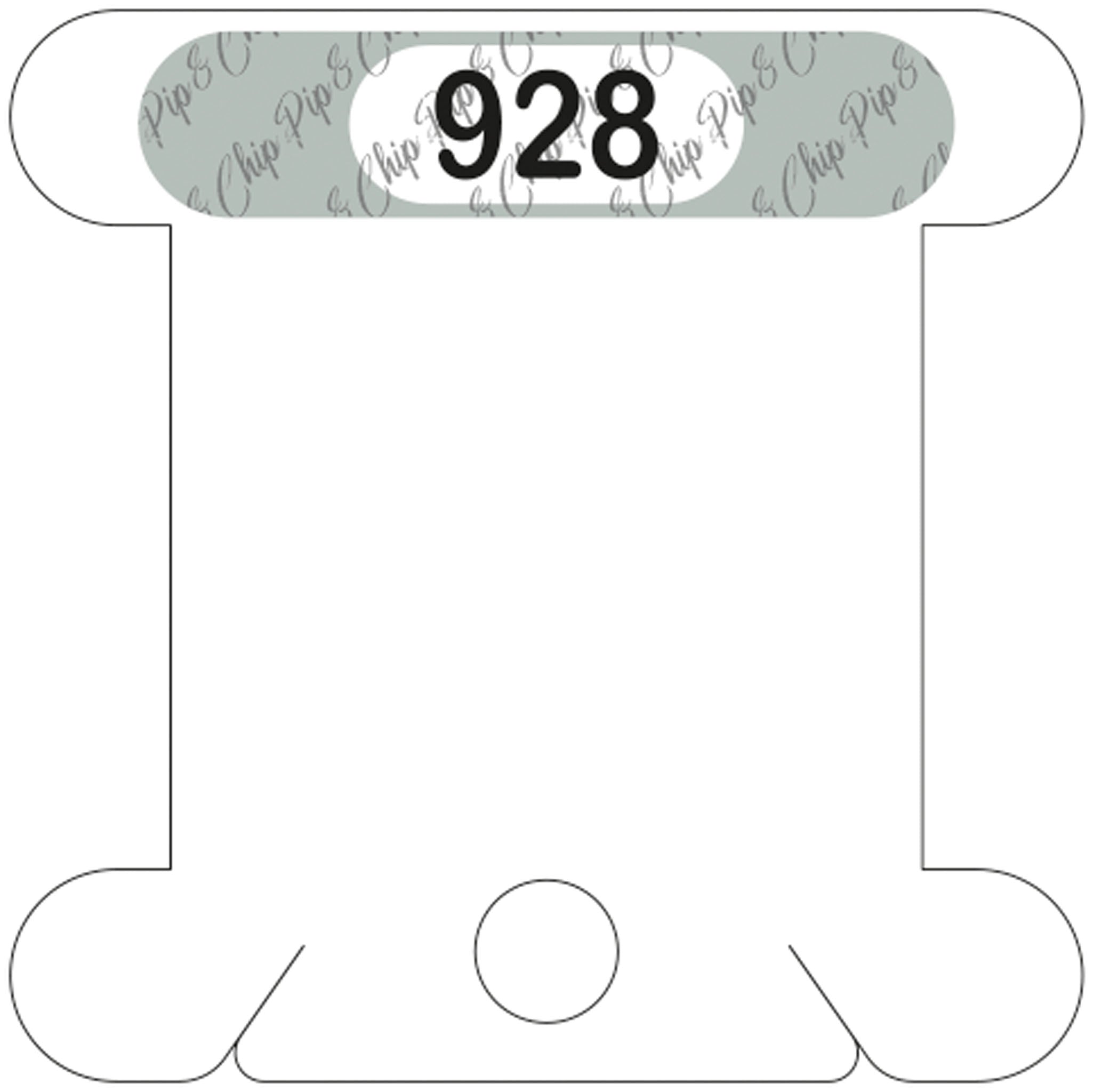 DMC 928 acrylic bobbin – Pip and Chip