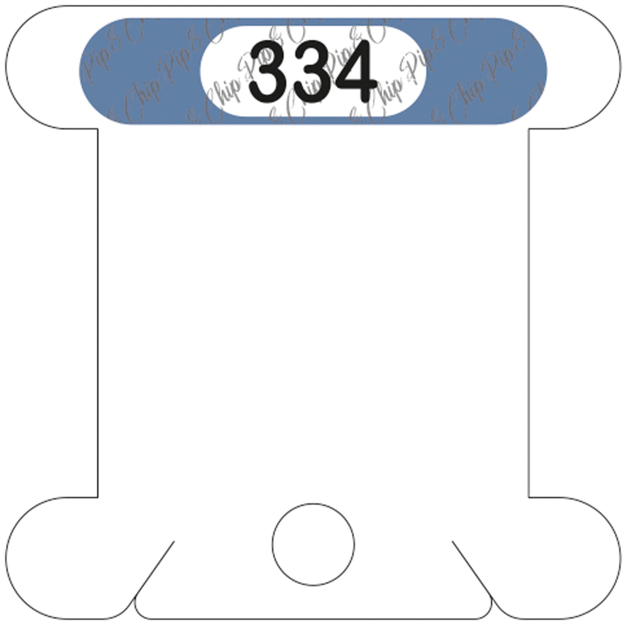 DMC 334 acrylic bobbin – Pip and Chip