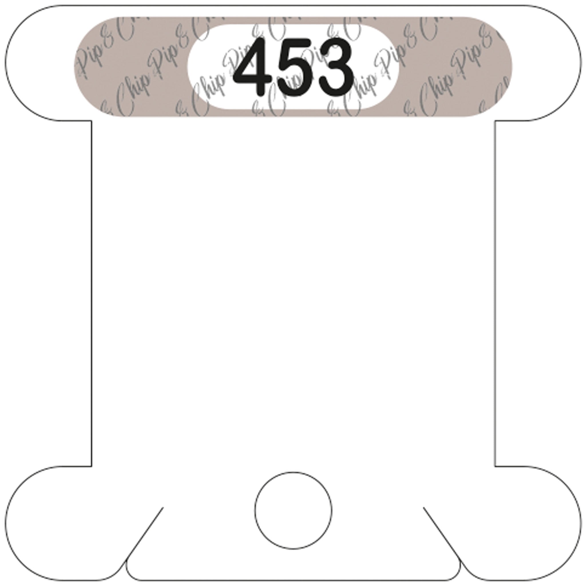 DMC 453 acrylic bobbin – Pip and Chip