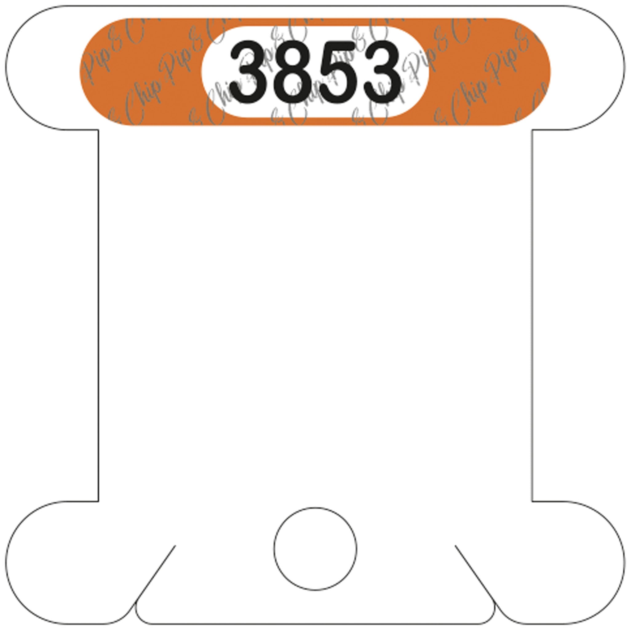 DMC 3853 acrylic bobbin – Pip and Chip