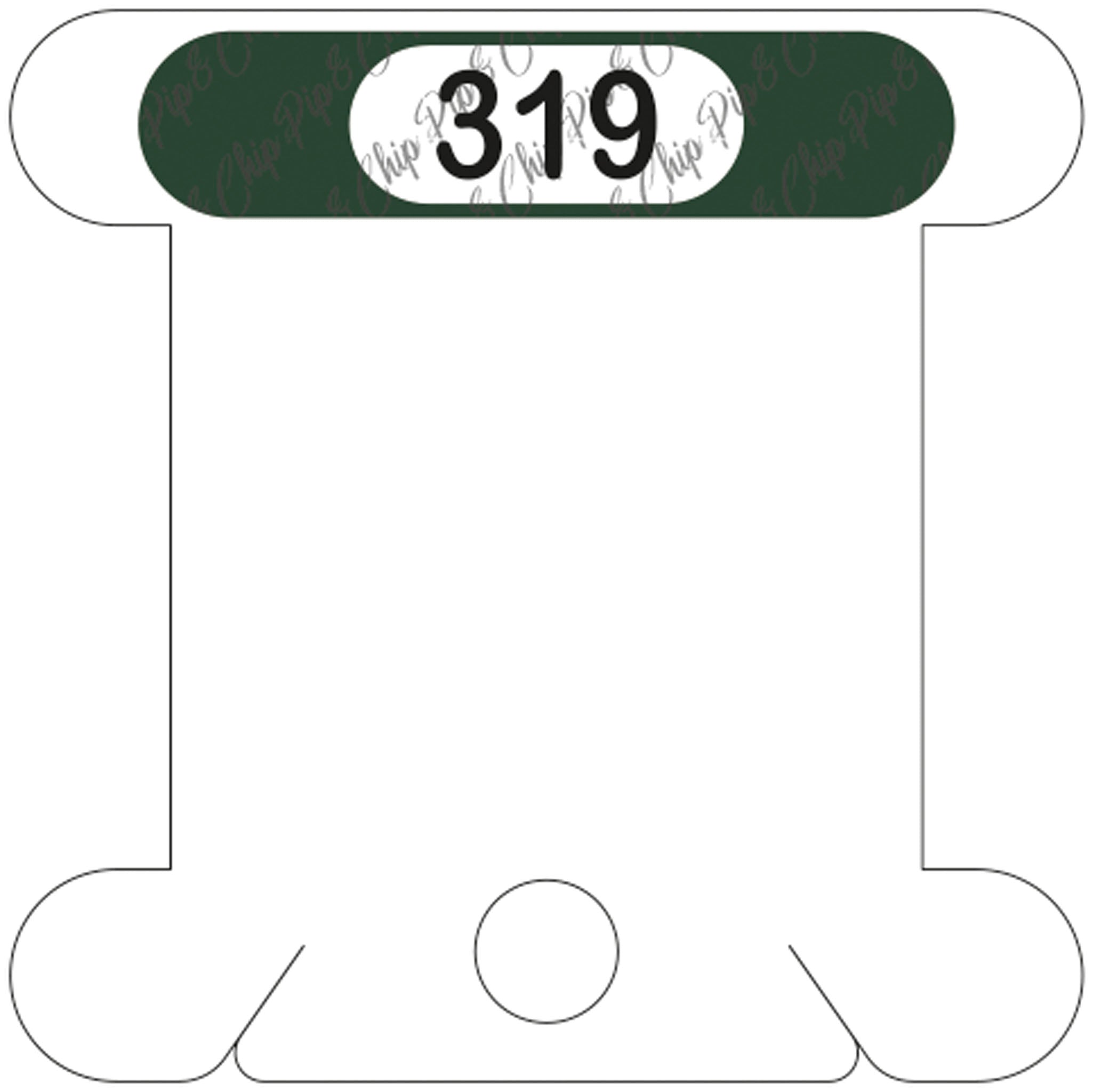 DMC 319 acrylic bobbin – Pip and Chip