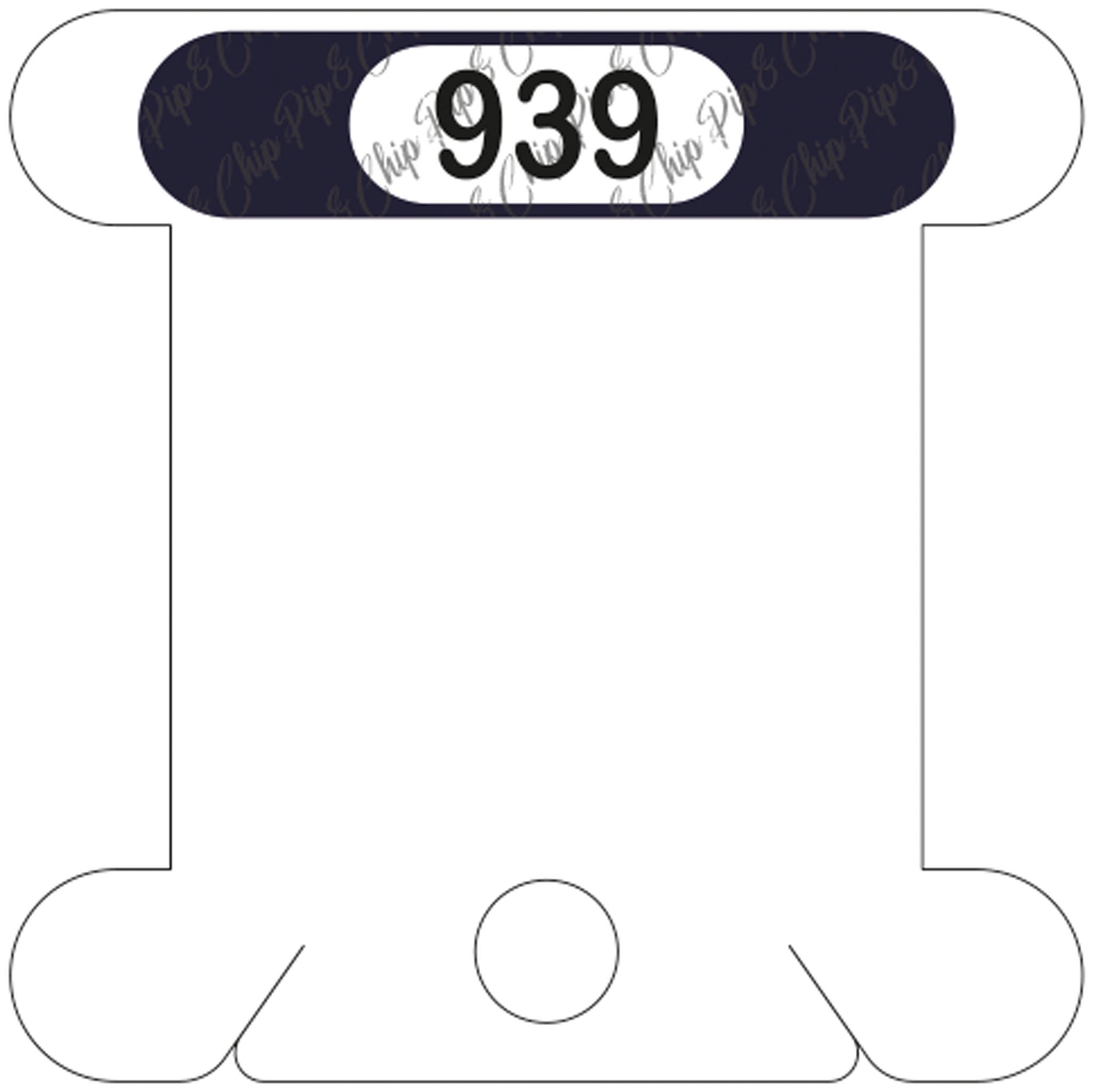 DMC 939 acrylic bobbin – Pip and Chip