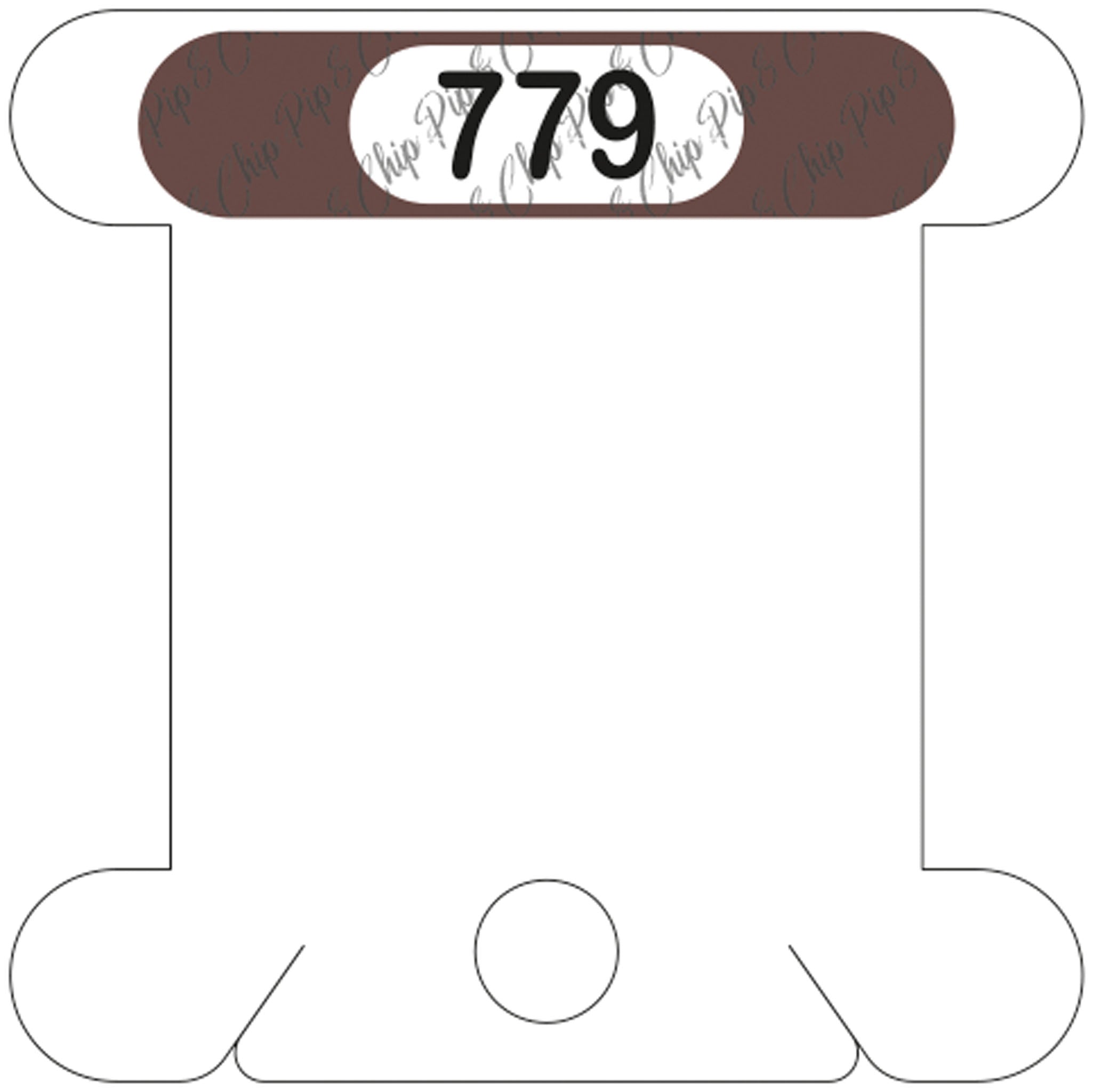 DMC 779 acrylic bobbin – Pip and Chip