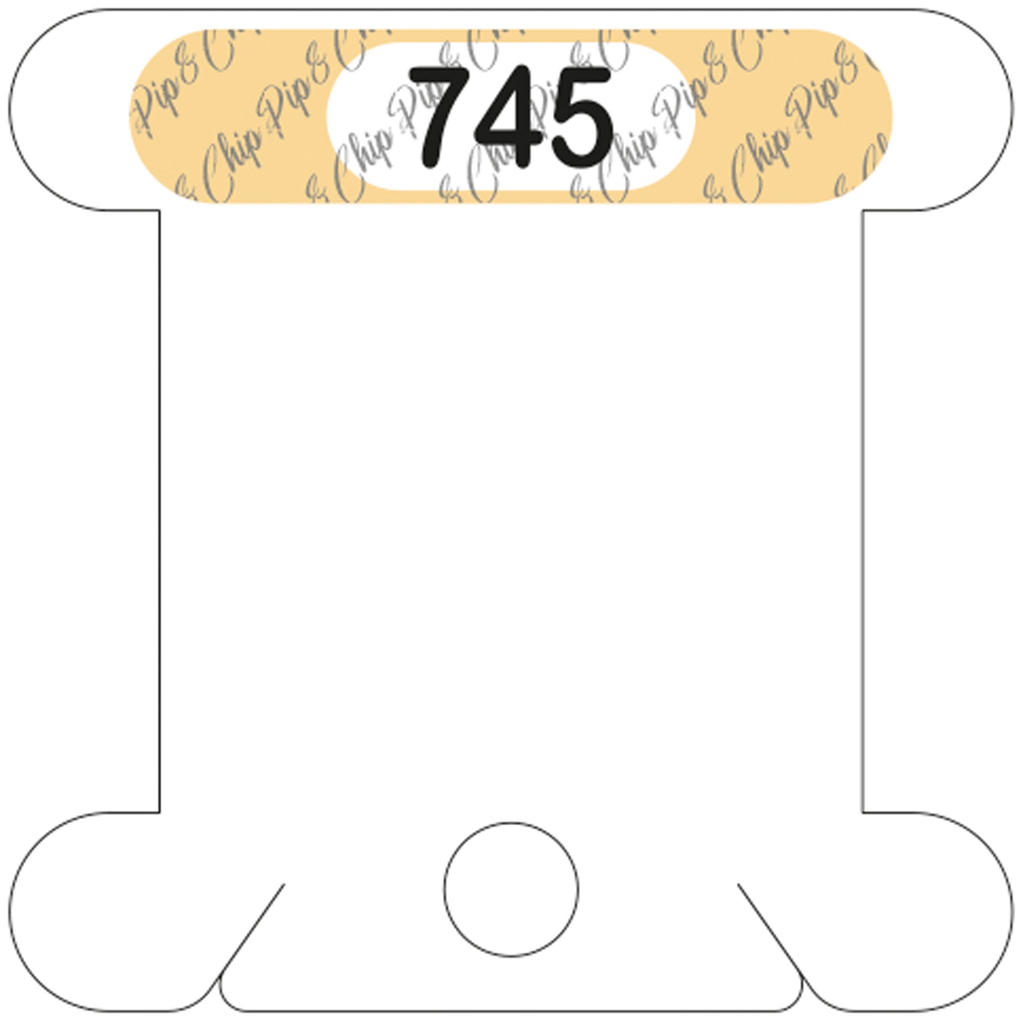 DMC 745 acrylic bobbin – Pip and Chip