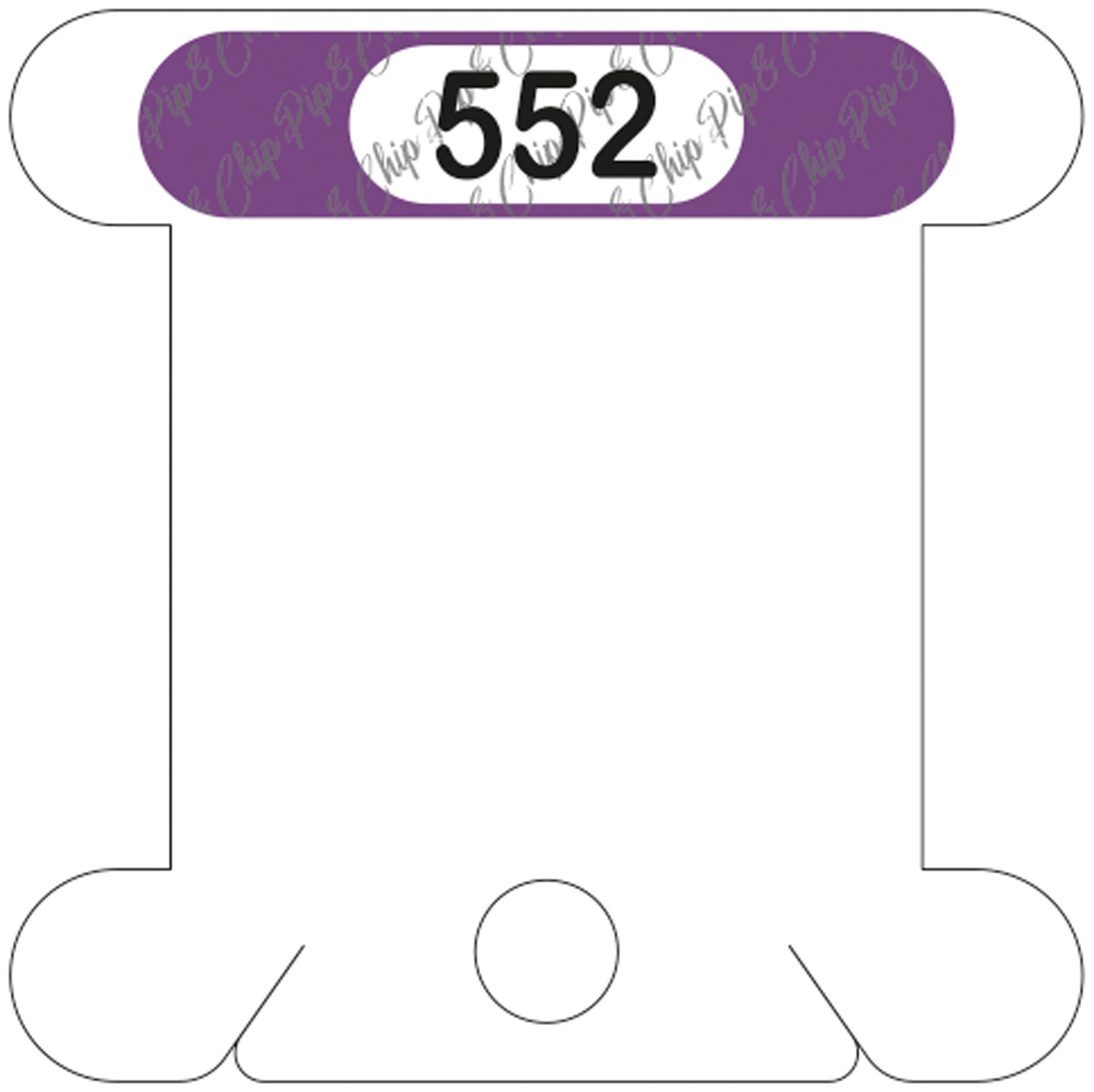 DMC 552 acrylic bobbin – Pip and Chip