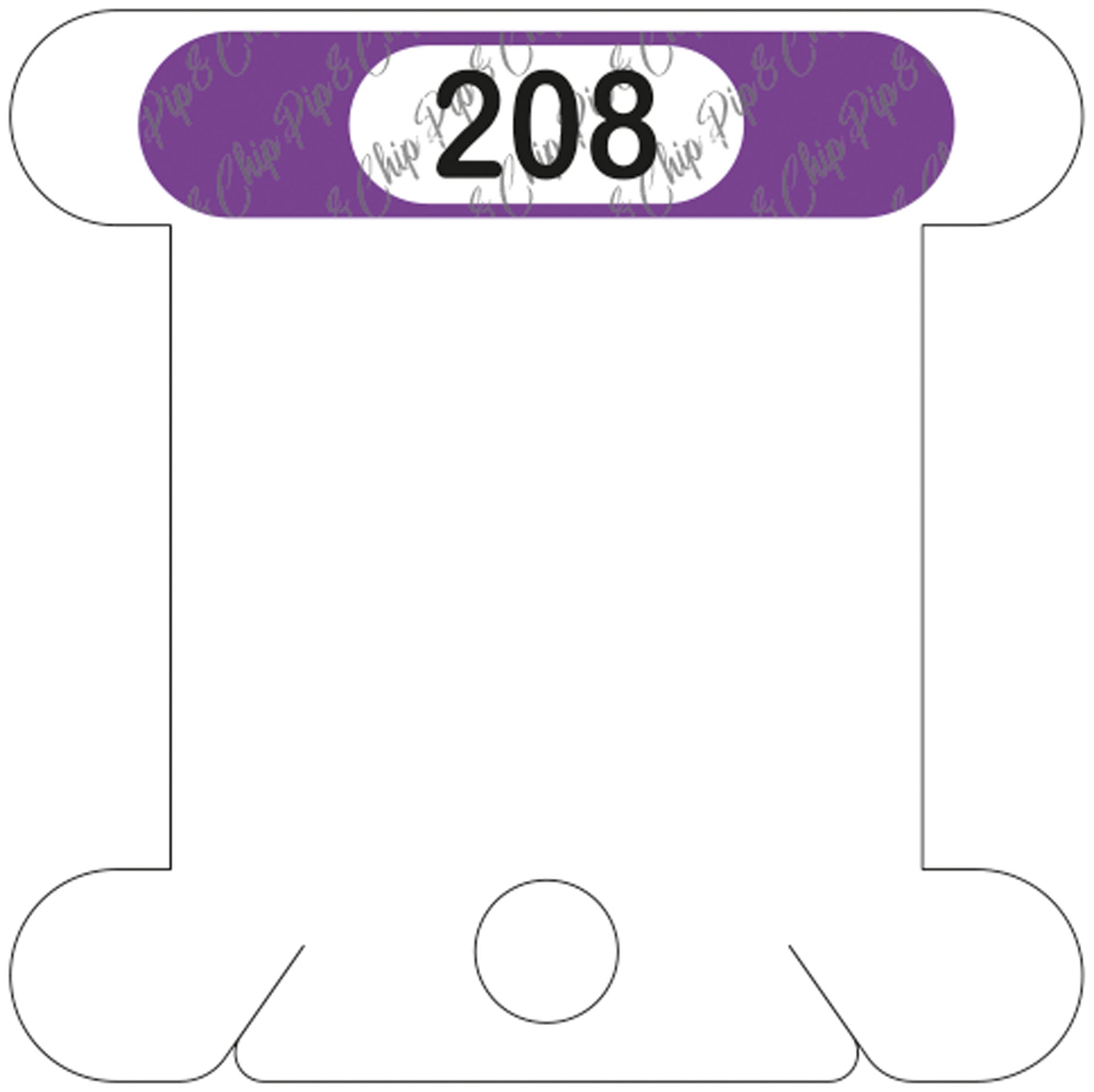 DMC 208 acrylic bobbin – Pip and Chip