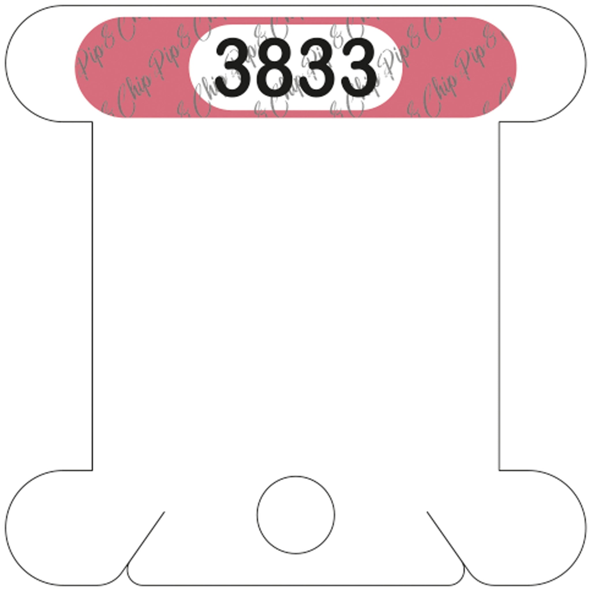 DMC 3833 acrylic bobbin – Pip and Chip