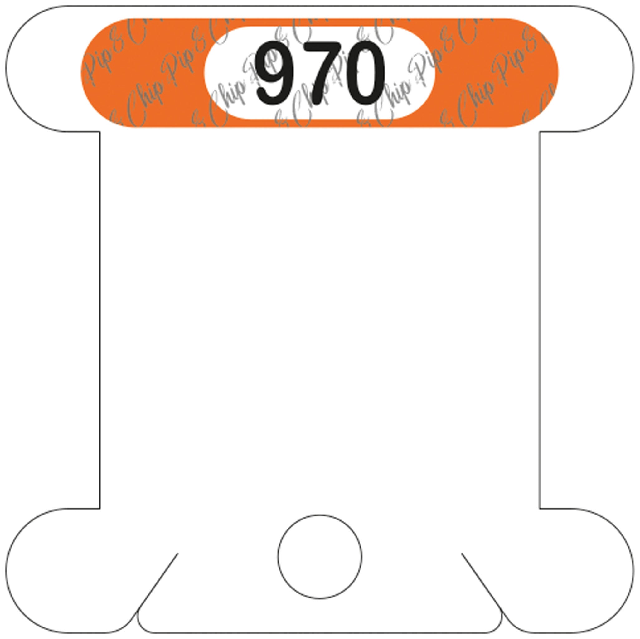 DMC 970 acrylic bobbin – Pip and Chip