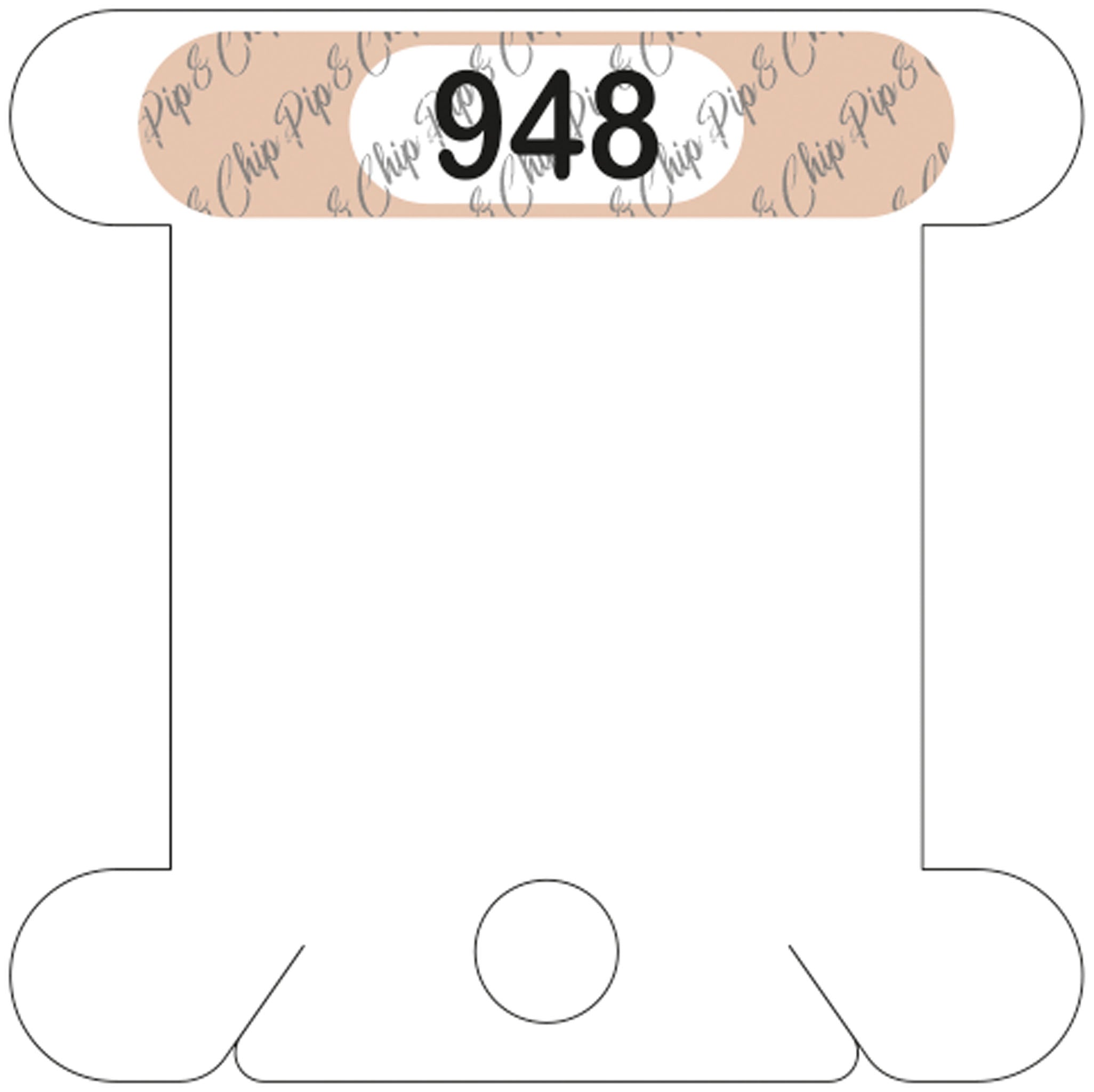 DMC 948 acrylic bobbin – Pip and Chip