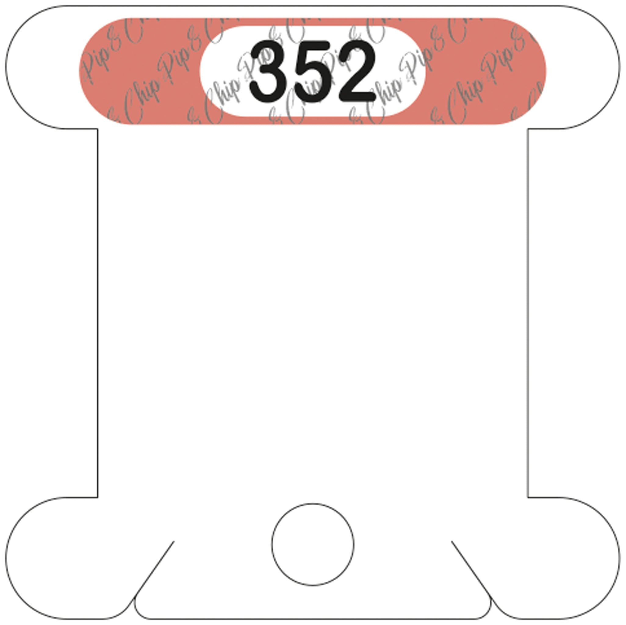 DMC 352 acrylic bobbin – Pip and Chip