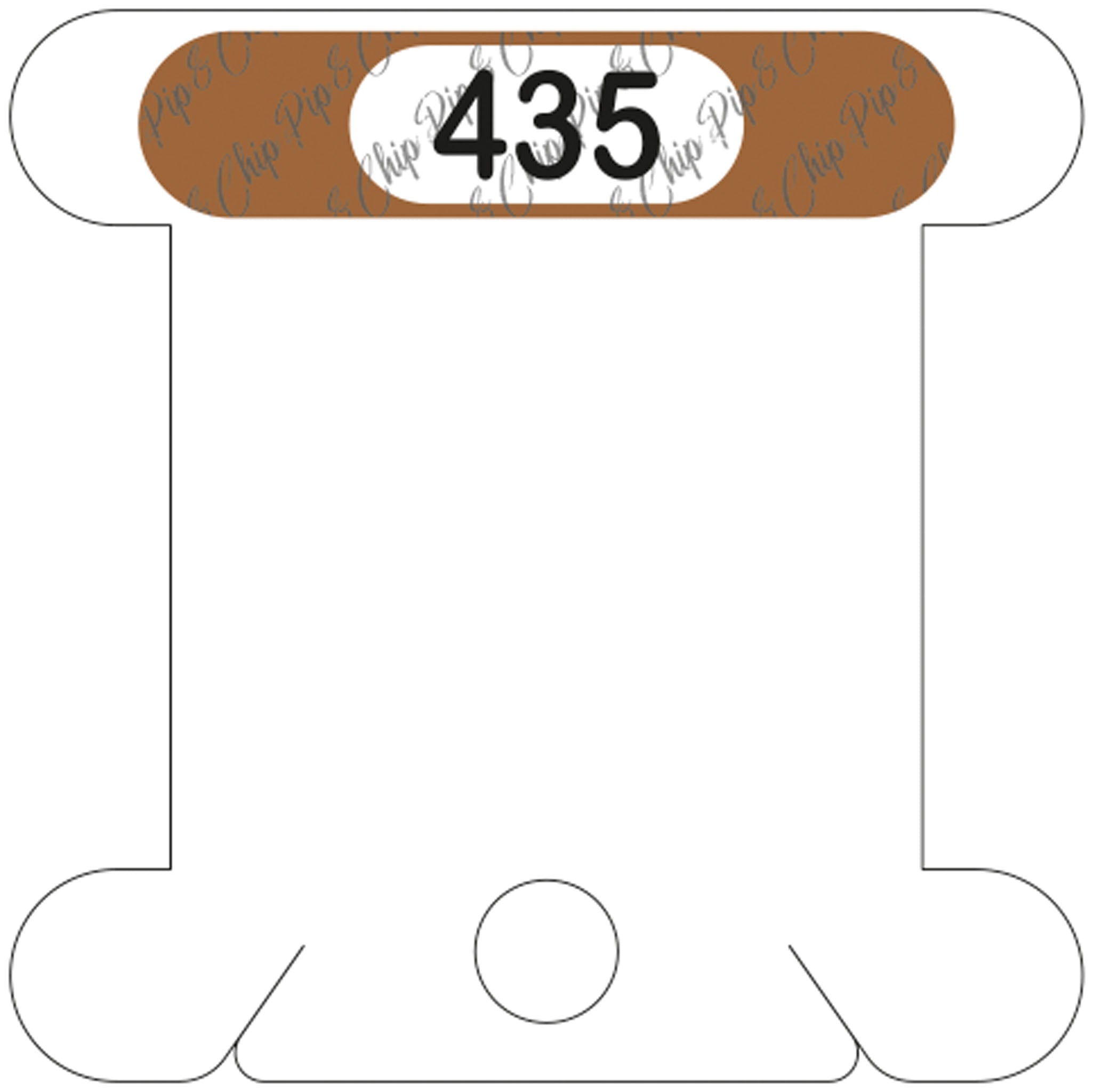 DMC 435 acrylic bobbin – Pip and Chip