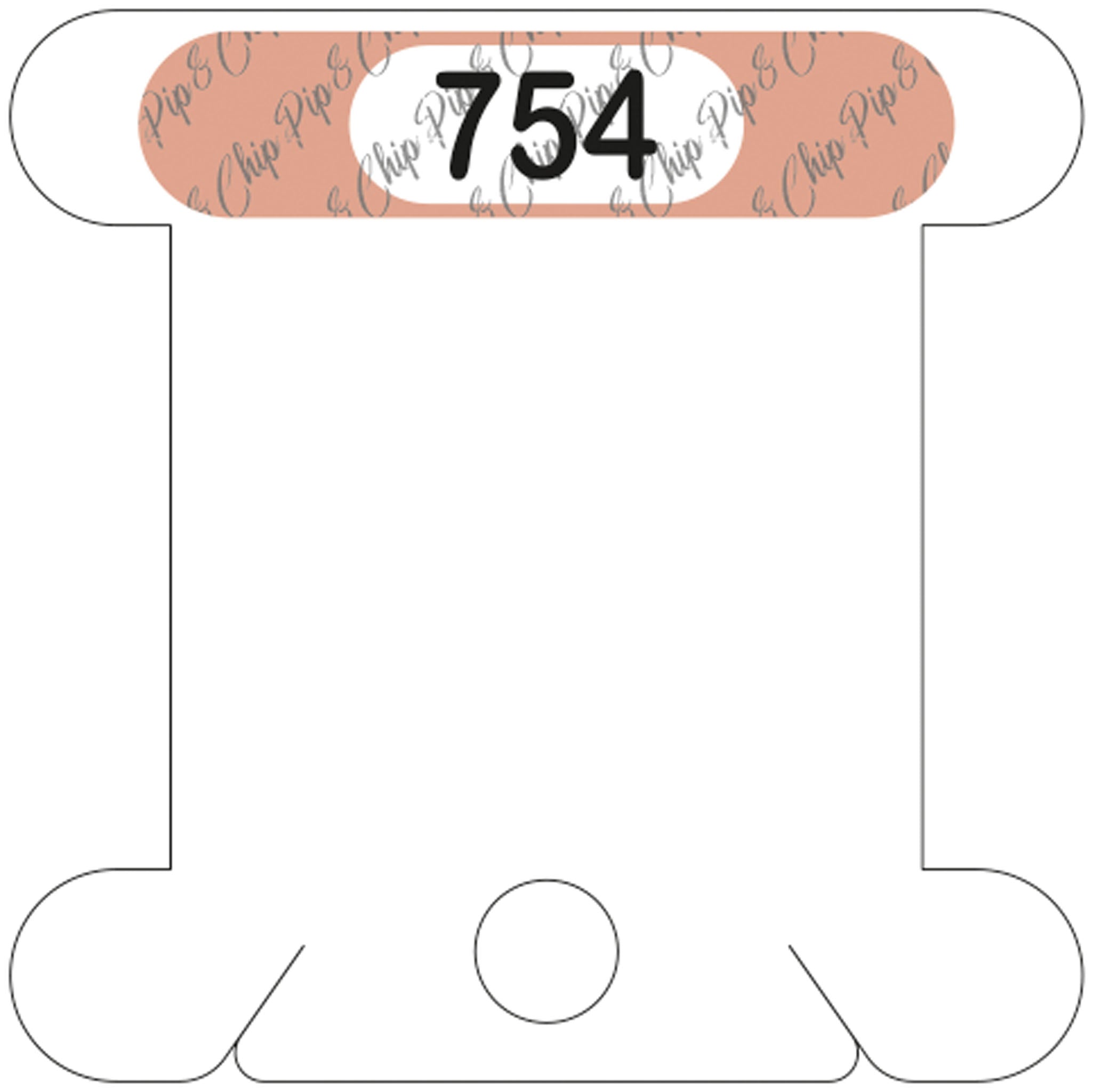 DMC 754 acrylic bobbin – Pip and Chip