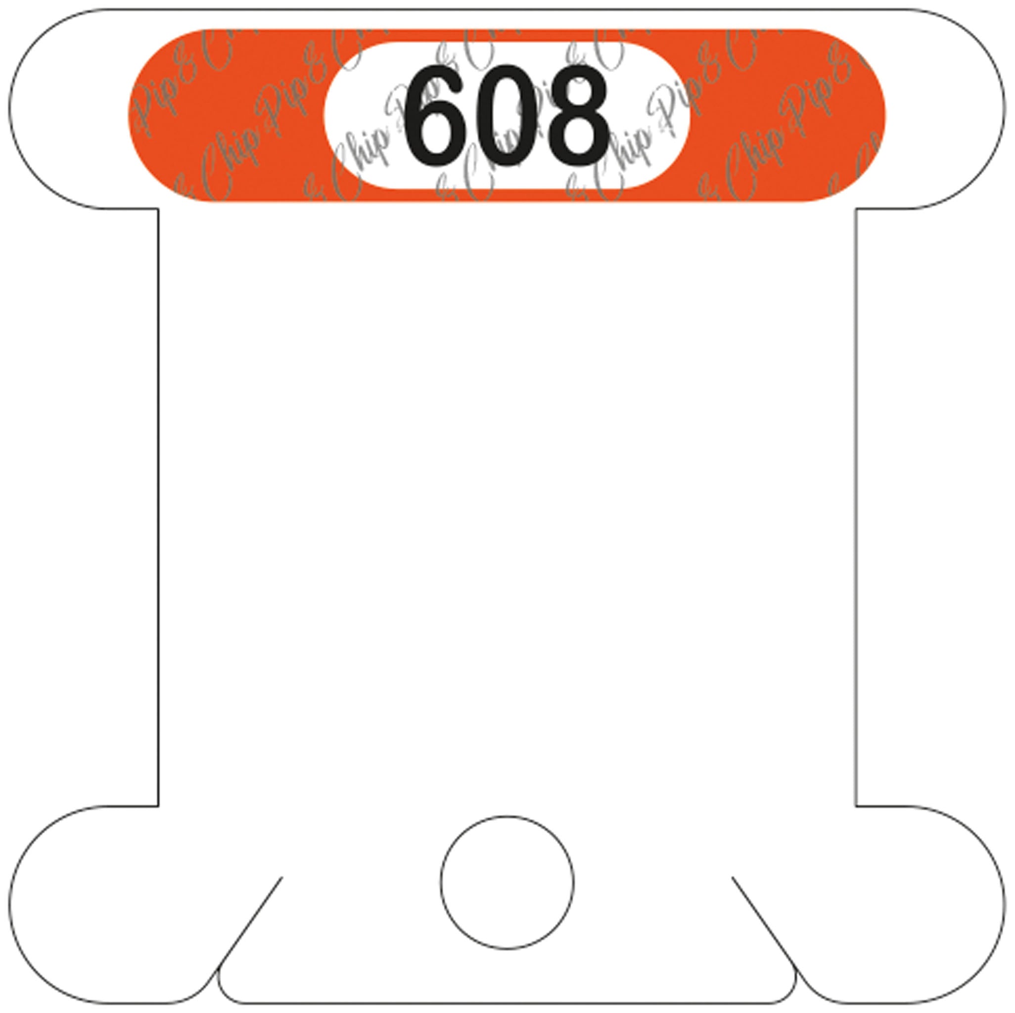 DMC 608 acrylic bobbin – Pip and Chip