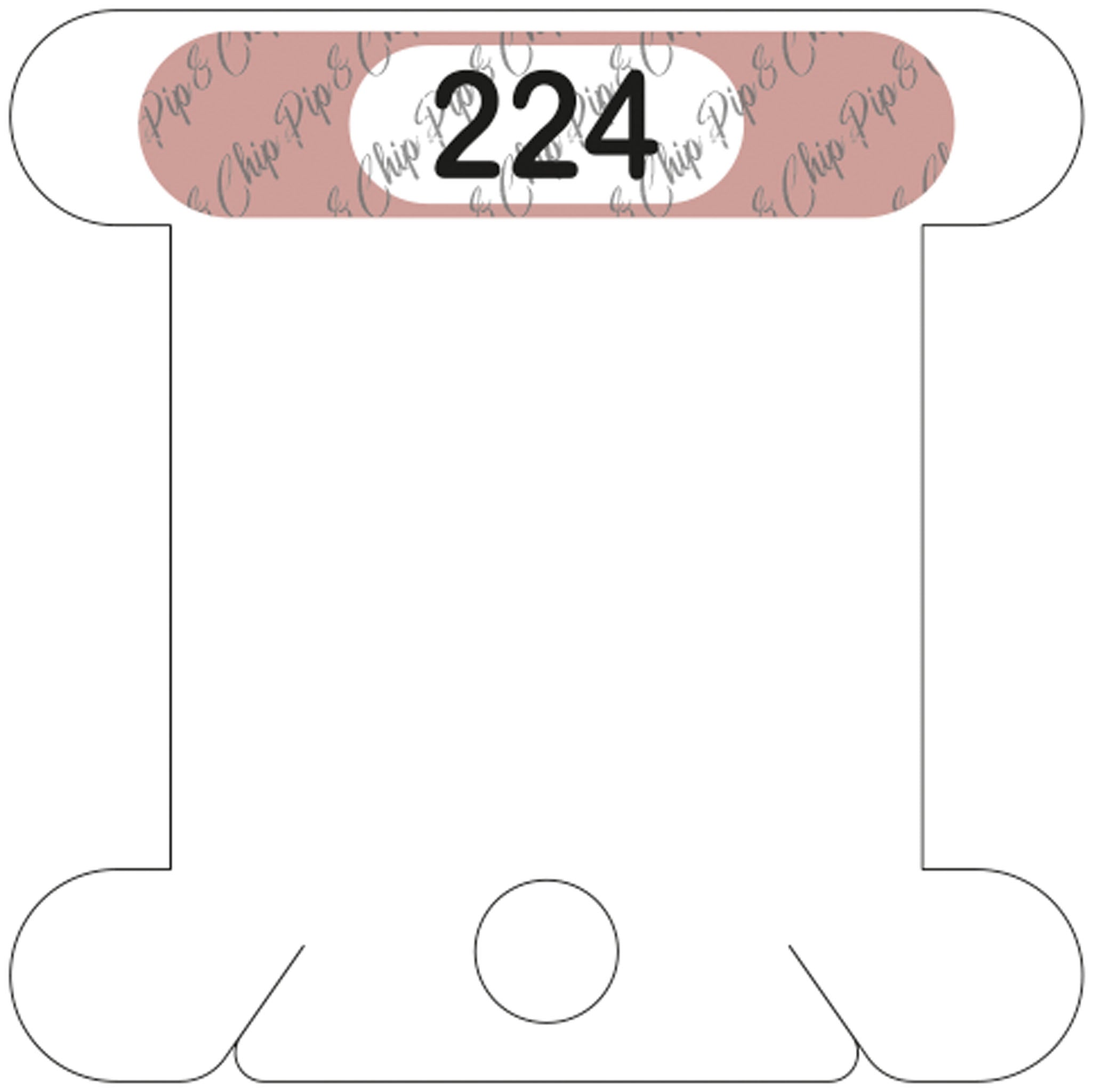 DMC 224 acrylic bobbin – Pip and Chip