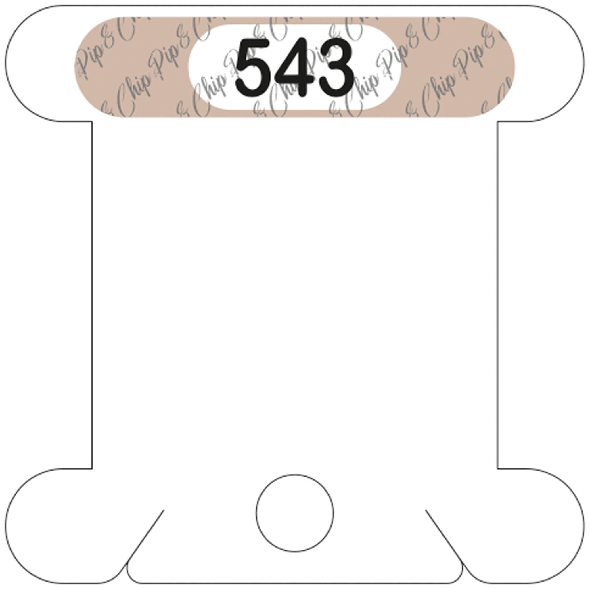 DMC 543 acrylic bobbin – Pip and Chip