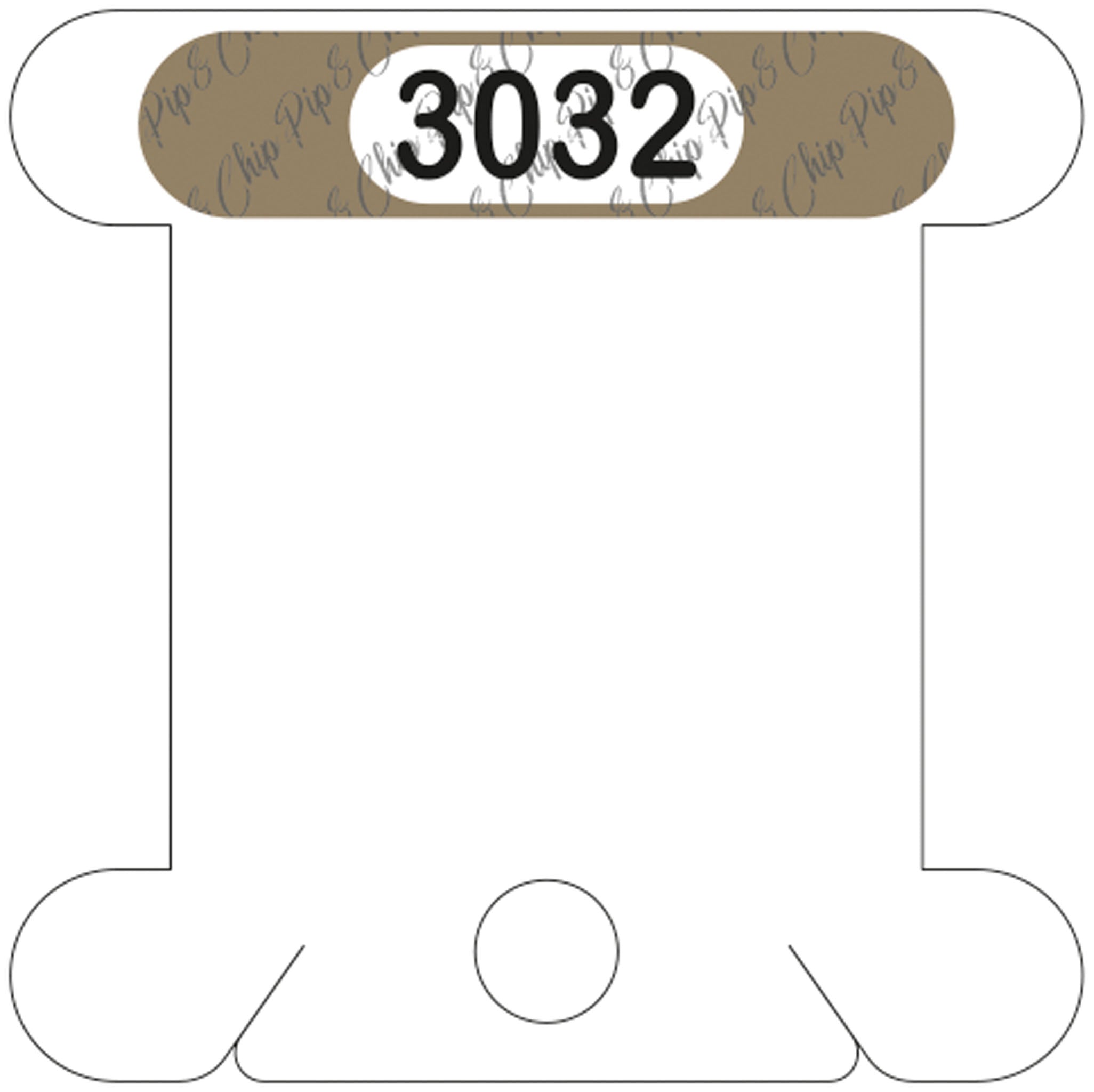 DMC 3032 acrylic bobbin – Pip and Chip