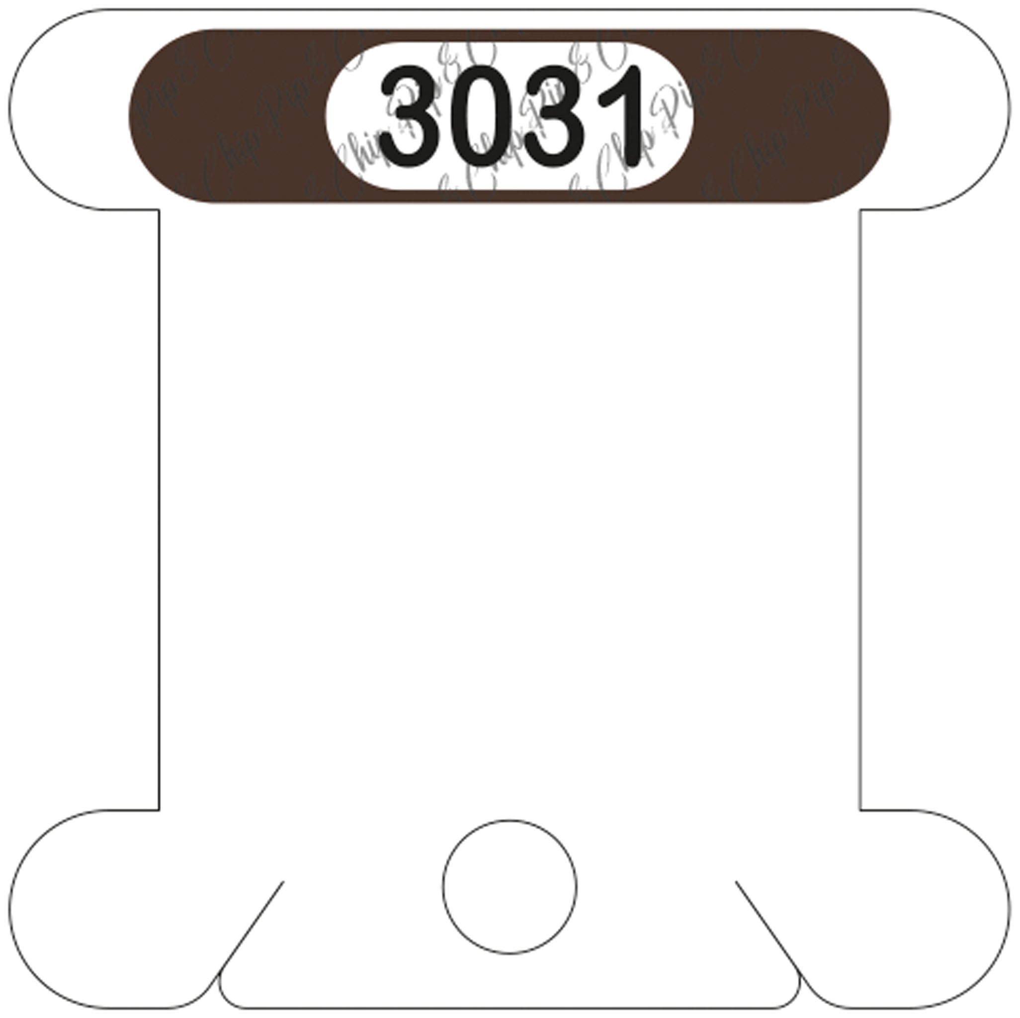 DMC 3031 acrylic bobbin – Pip and Chip