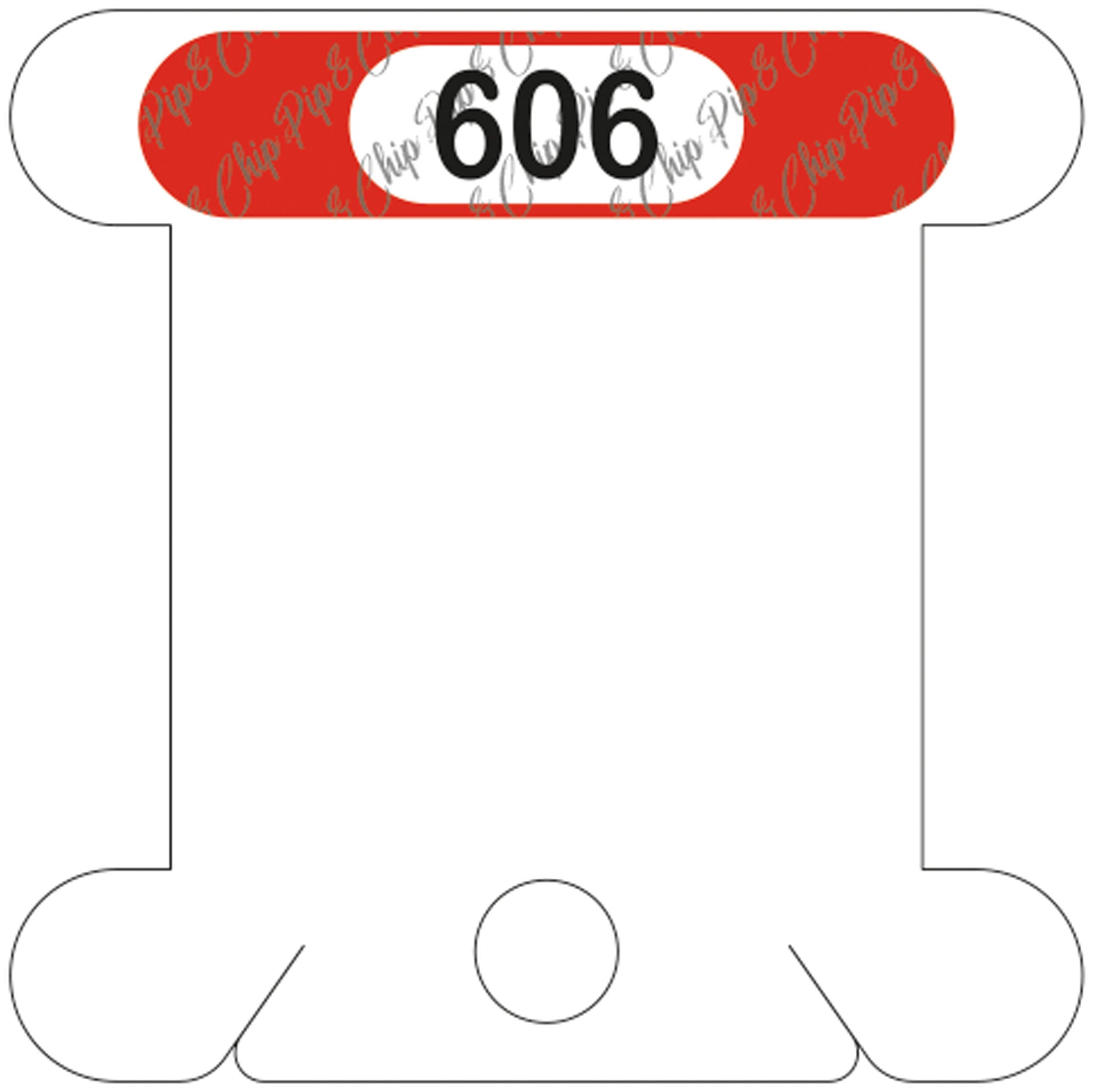 DMC 606 acrylic bobbin – Pip and Chip