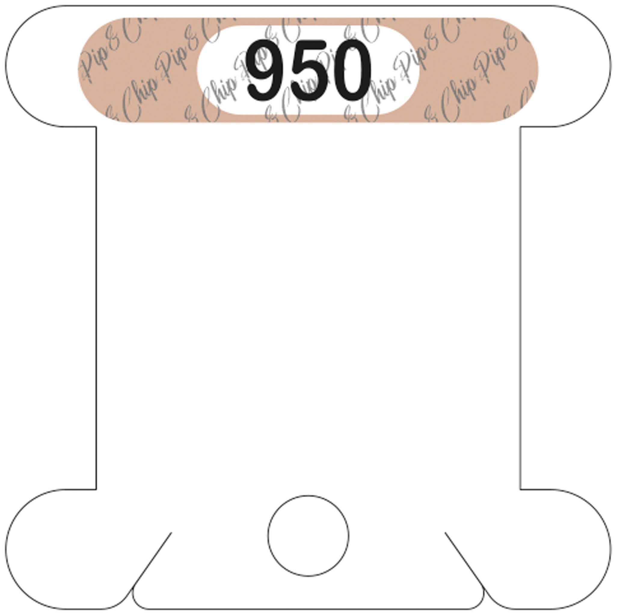 DMC 950 acrylic bobbin – Pip and Chip