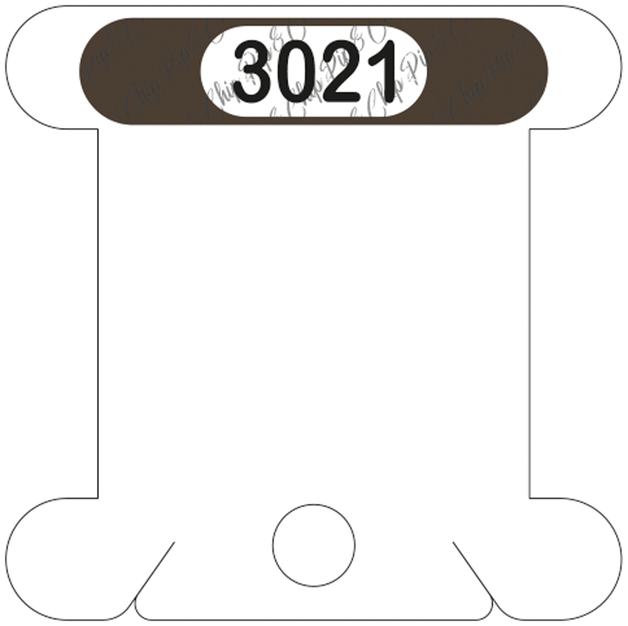 DMC 3021 acrylic bobbin – Pip and Chip