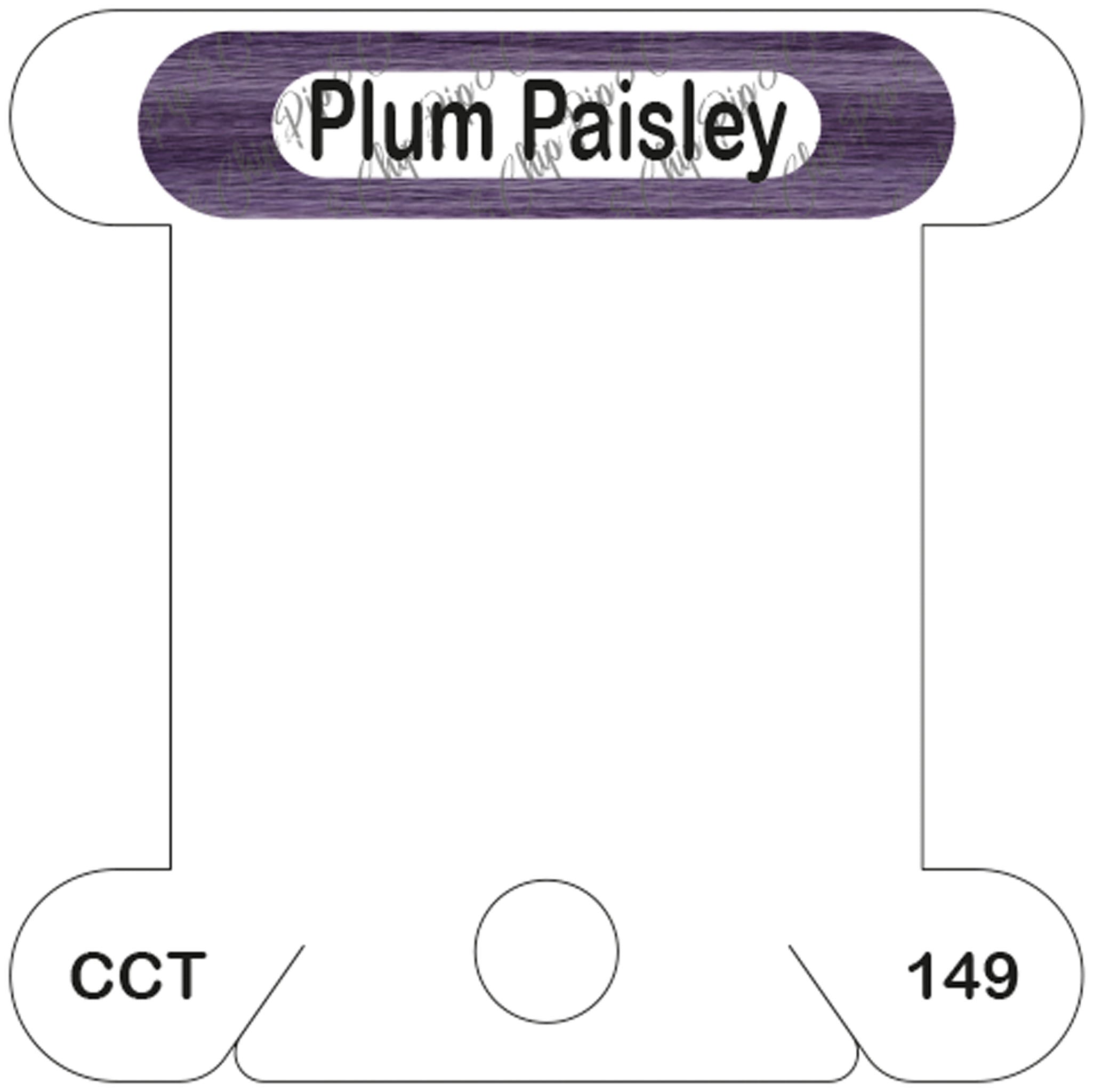 Classic Colorworks Plum Paisley acrylic bobbin – Pip and Chip