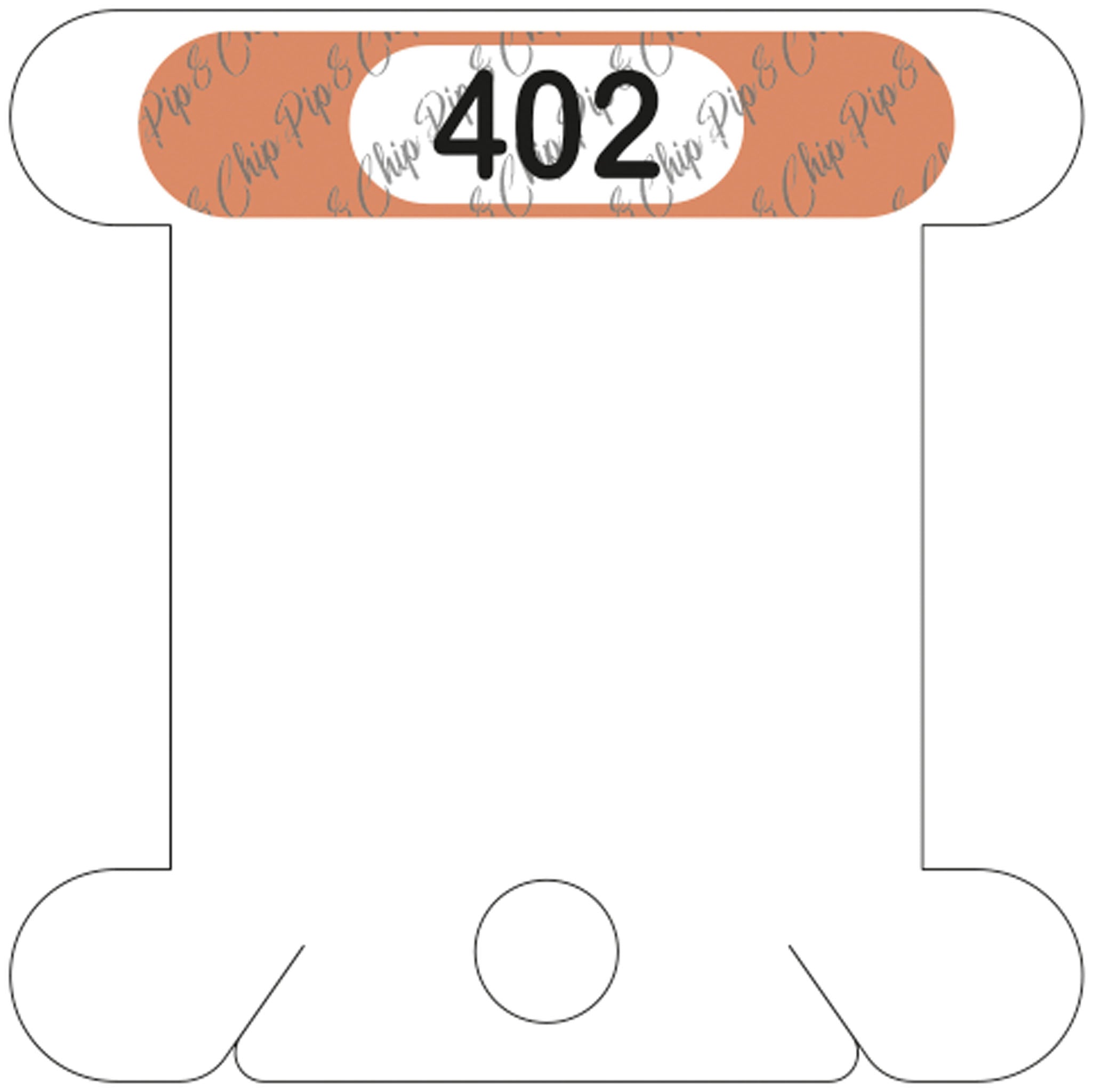 DMC 402 acrylic bobbin – Pip and Chip