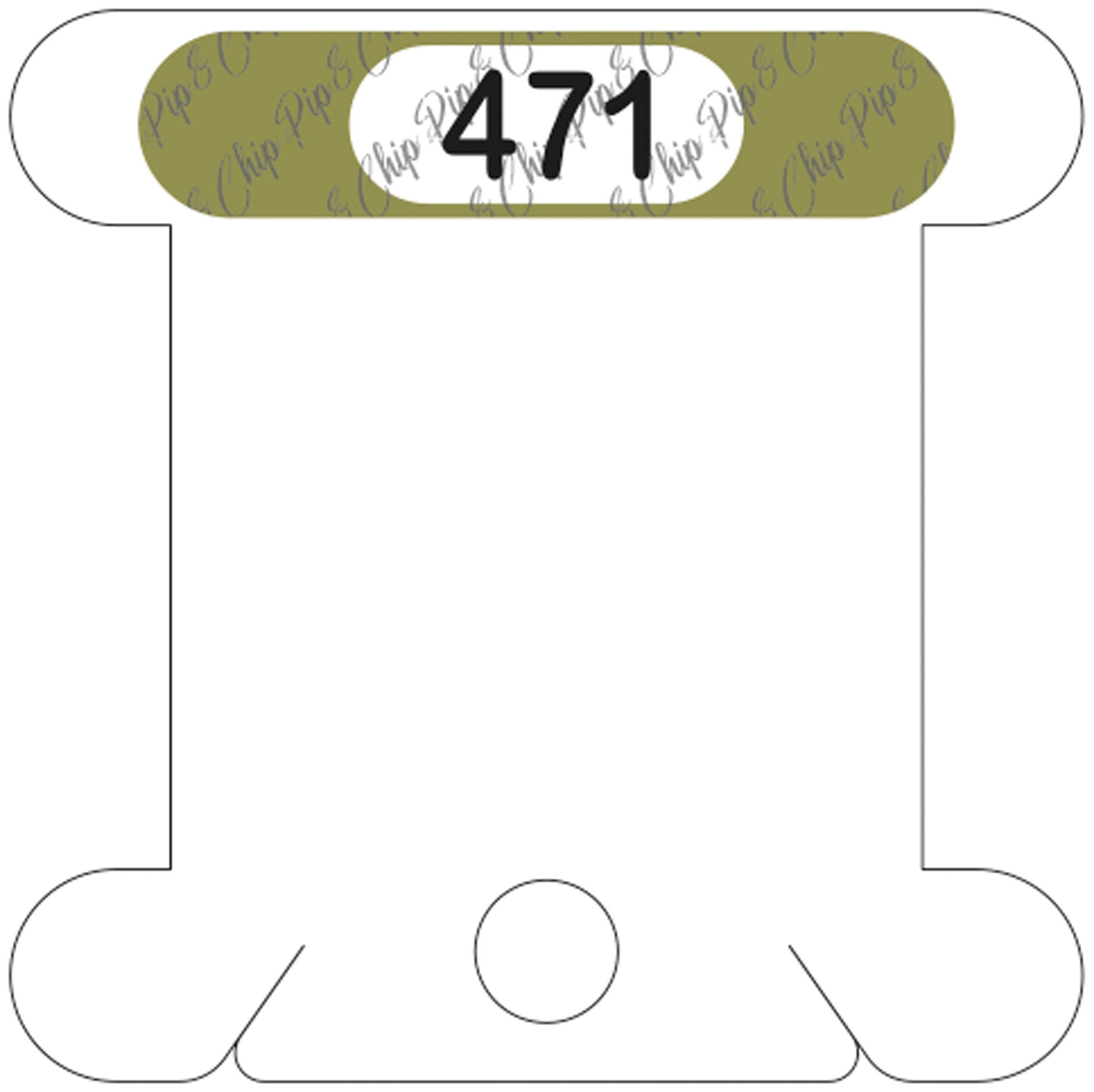 DMC 471 acrylic bobbin – Pip and Chip