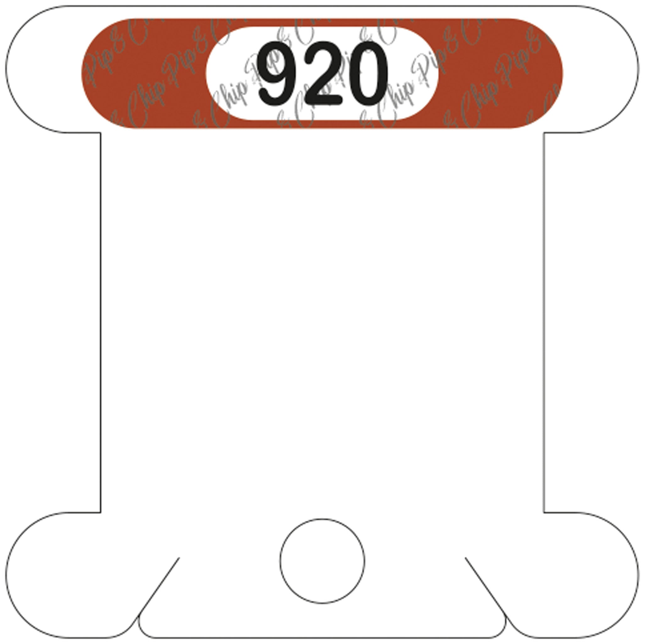 DMC 920 acrylic bobbin – Pip and Chip