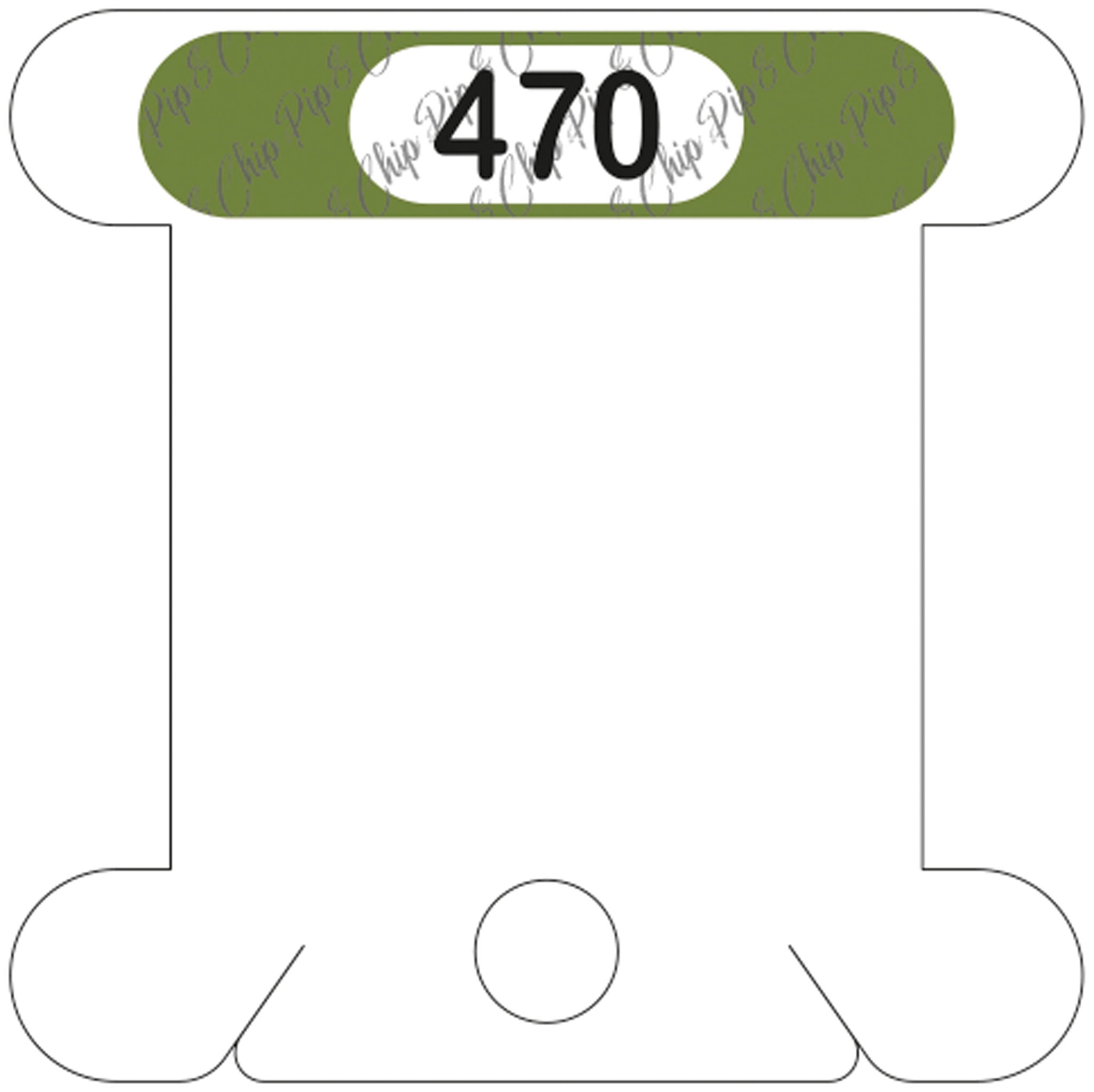 DMC 470 acrylic bobbin – Pip and Chip