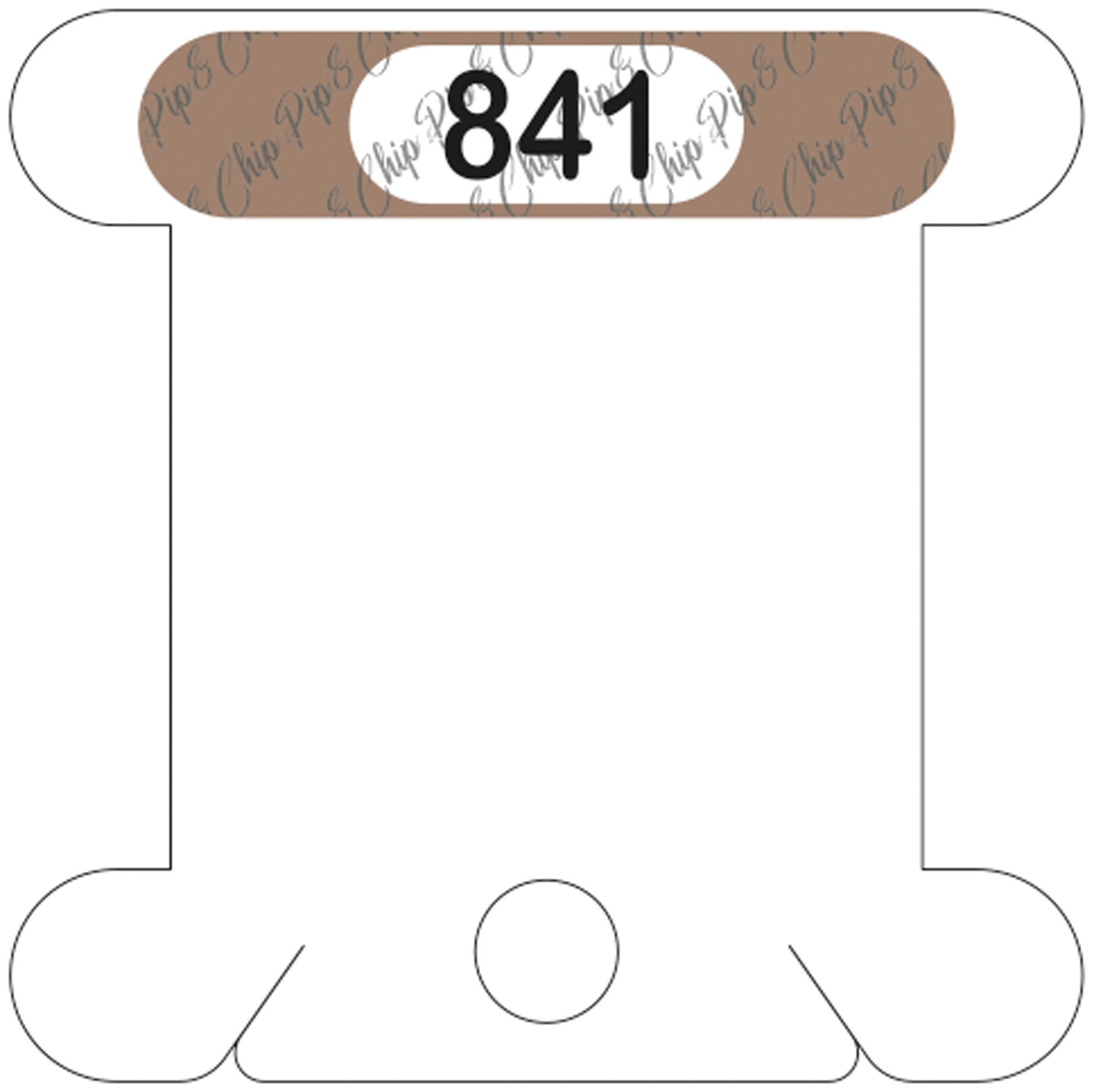 DMC 841 acrylic bobbin – Pip and Chip