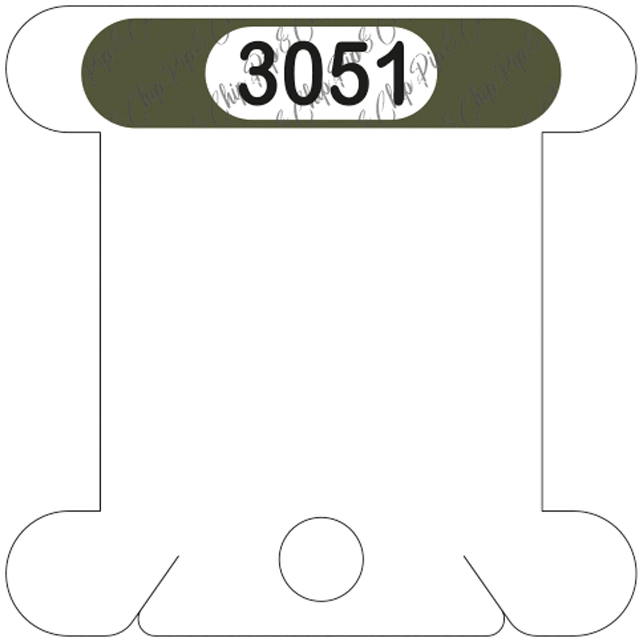 DMC 3051 acrylic bobbin – Pip and Chip