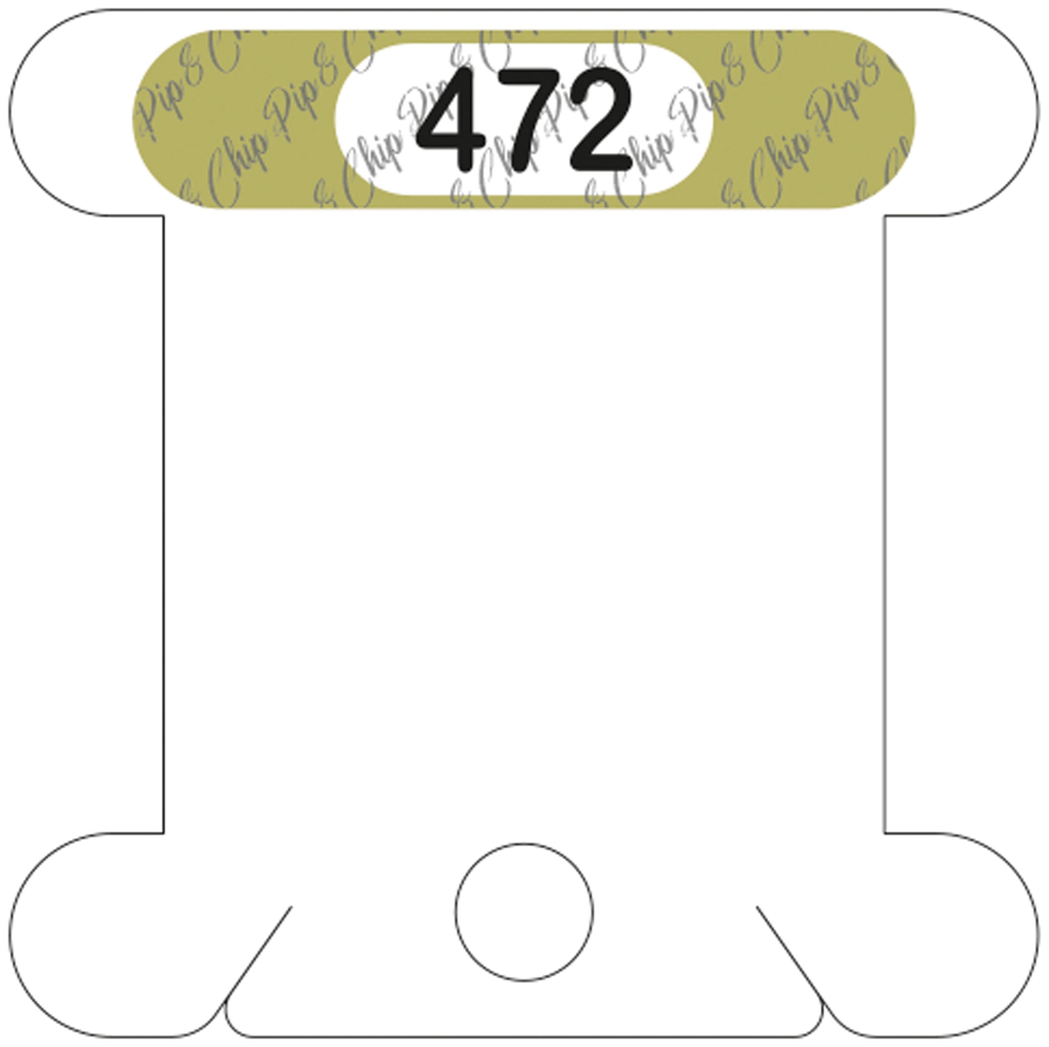 DMC 472 acrylic bobbin – Pip and Chip