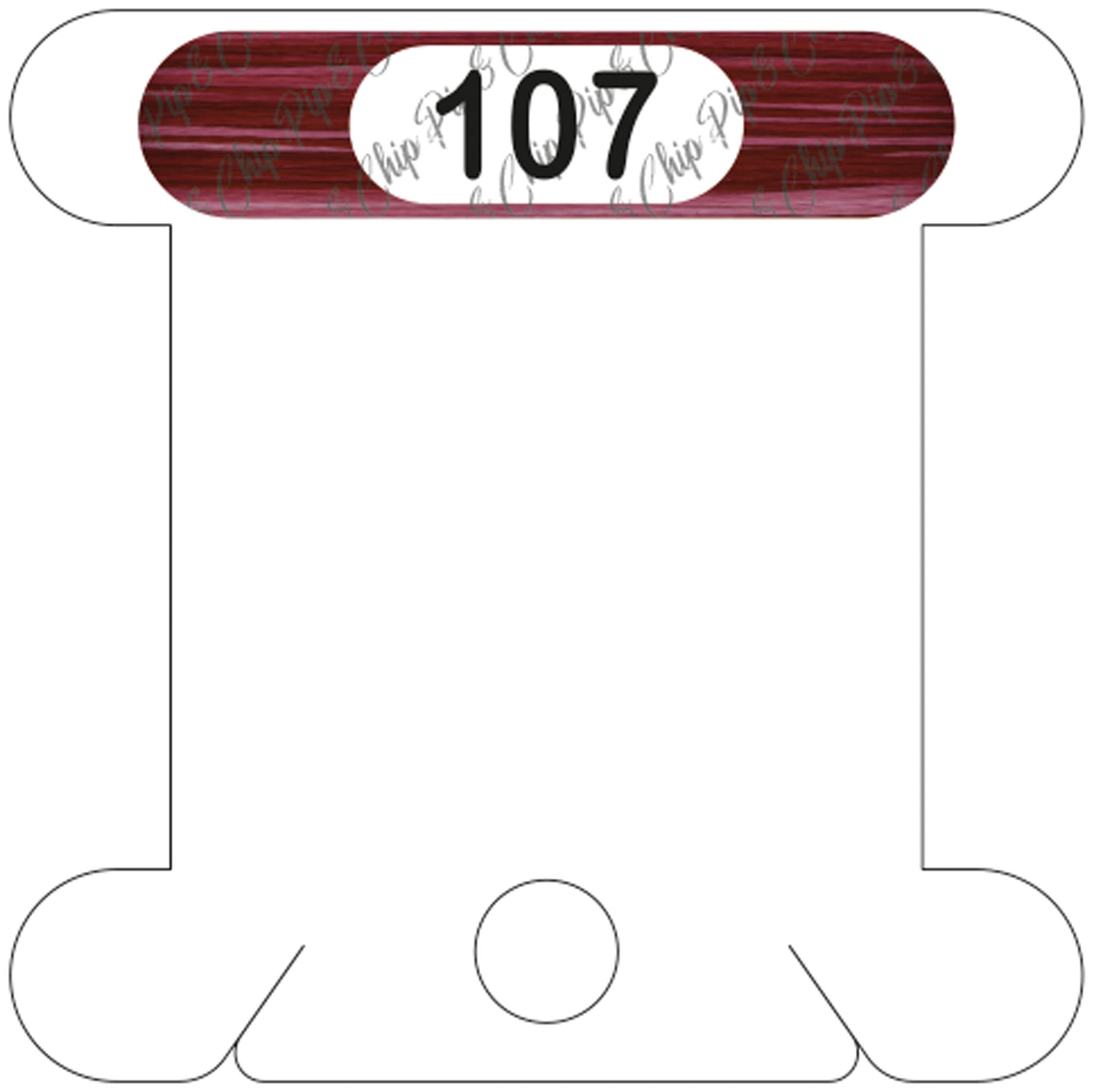 DMC 107 acrylic bobbin – Pip and Chip