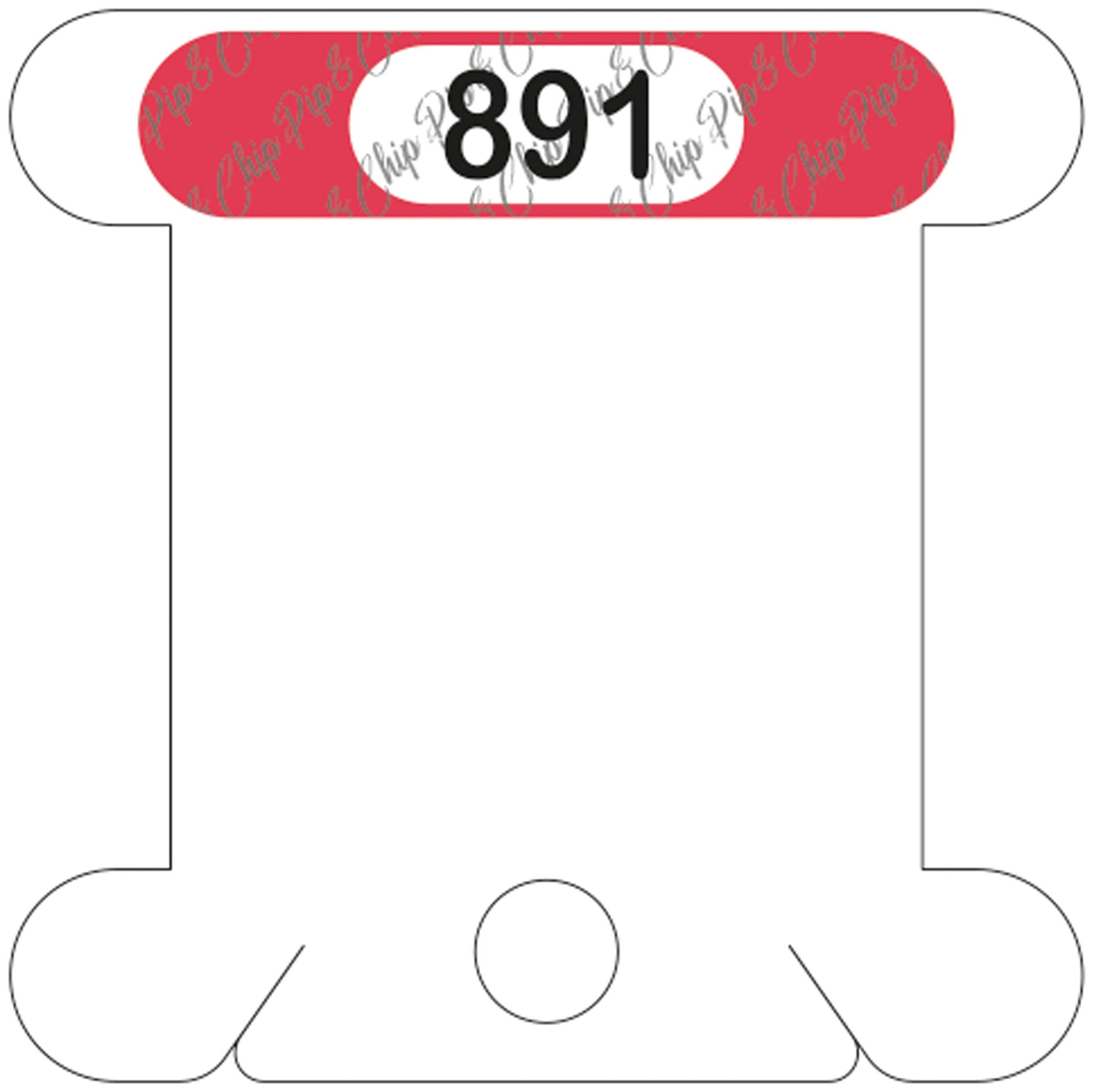 DMC 891 acrylic bobbin – Pip and Chip